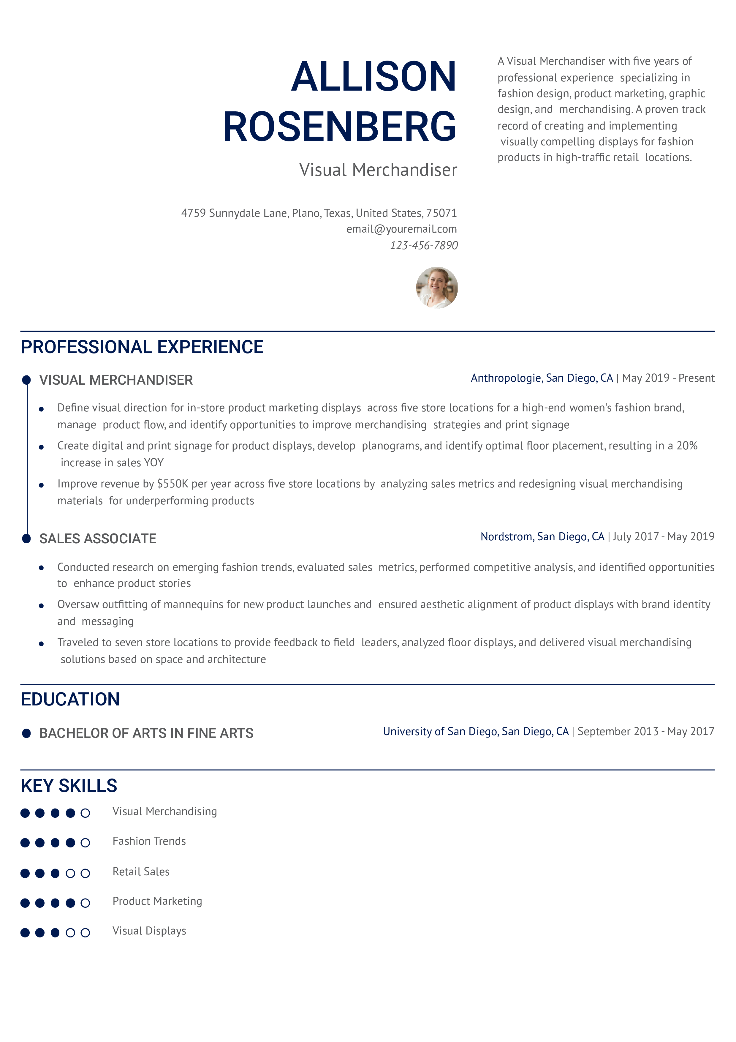 Visual Merchandising Resume Examples and Templates for 2024 ...