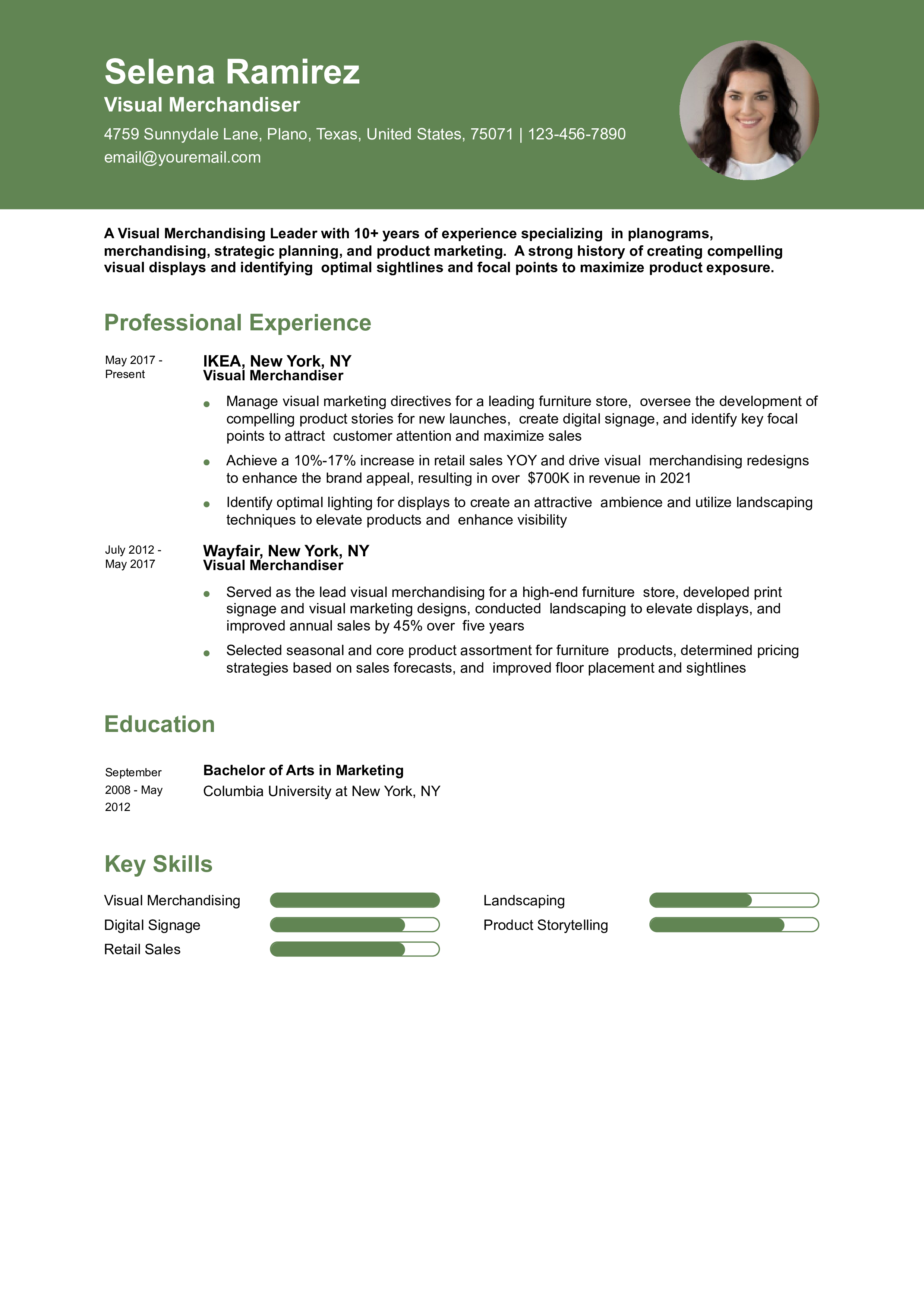 Visual Merchandising Resume Examples and Templates for 2024 ...