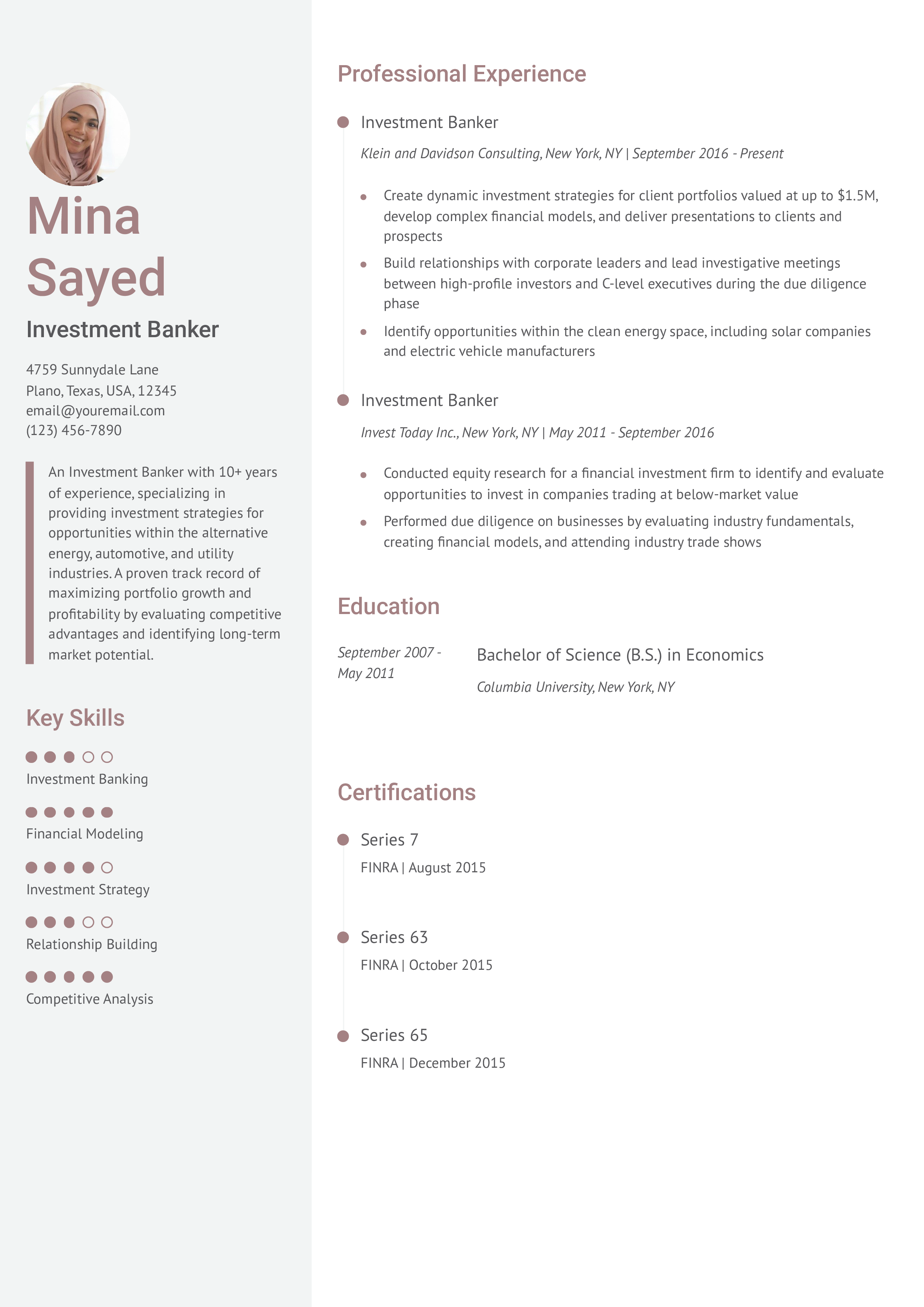 Investment Banking Resume Examples And Templates For 2024 