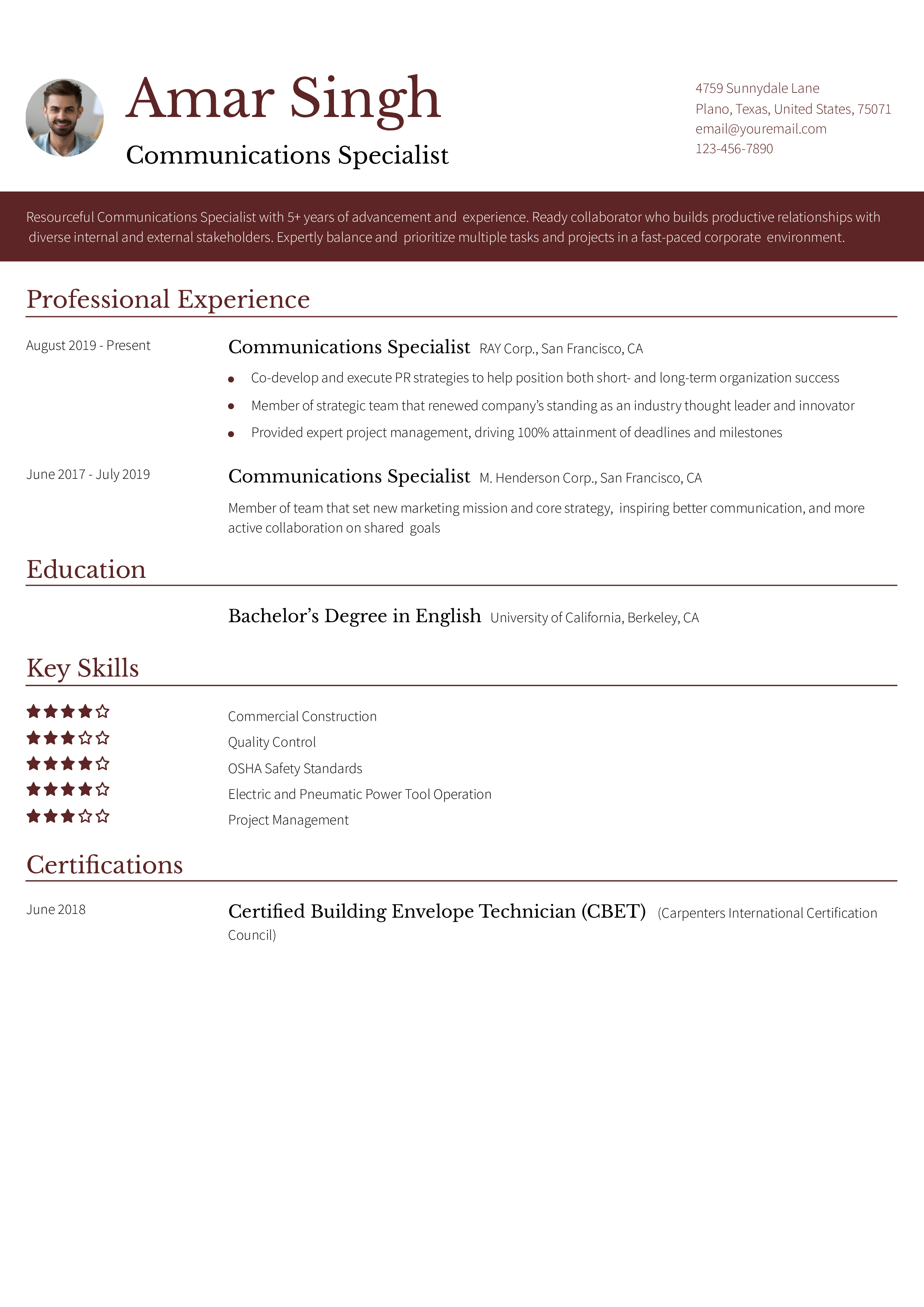 Communications Specialist Resume Examples and Templates for 2024 ...