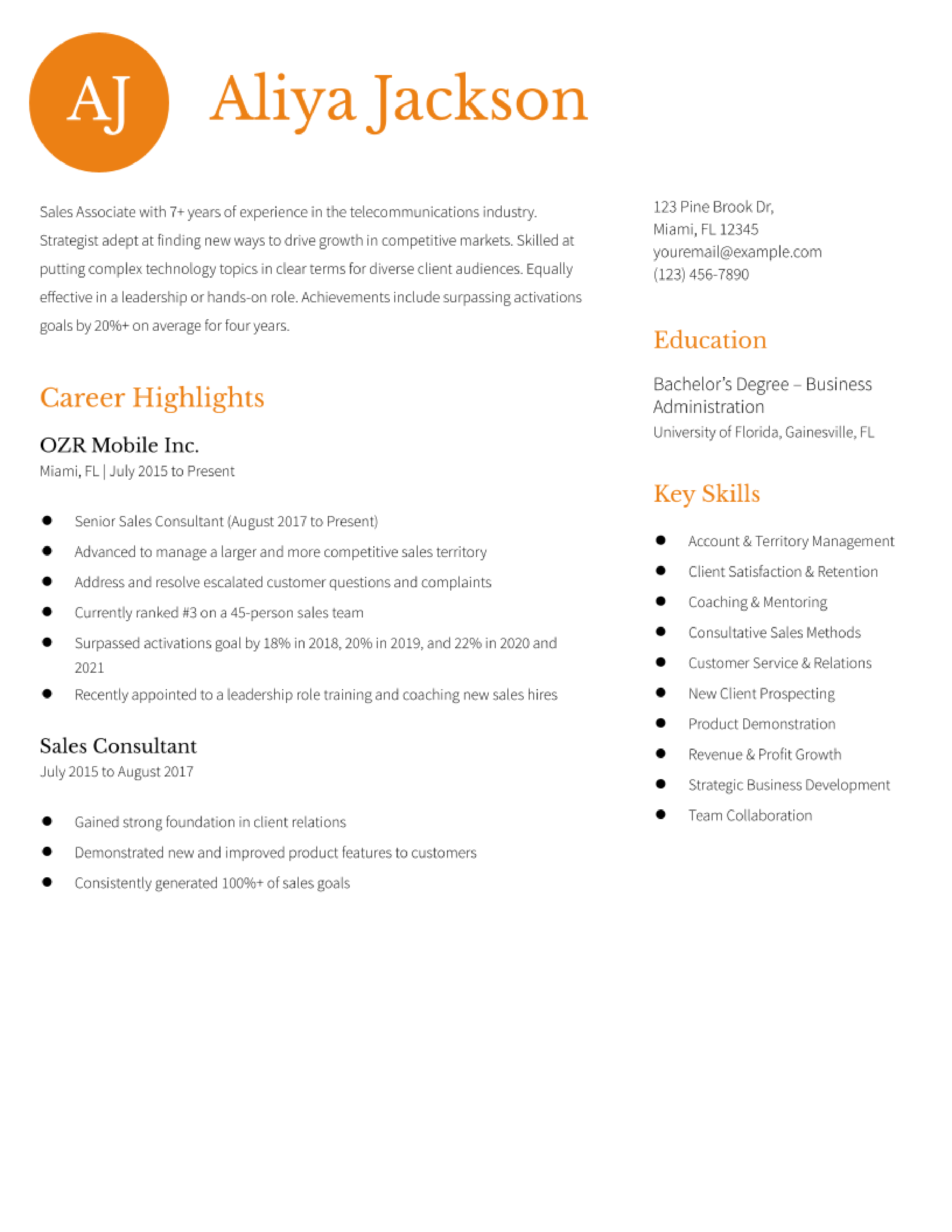 Professional Resume Examples and Templates for 2024 - ResumeBuilder.com