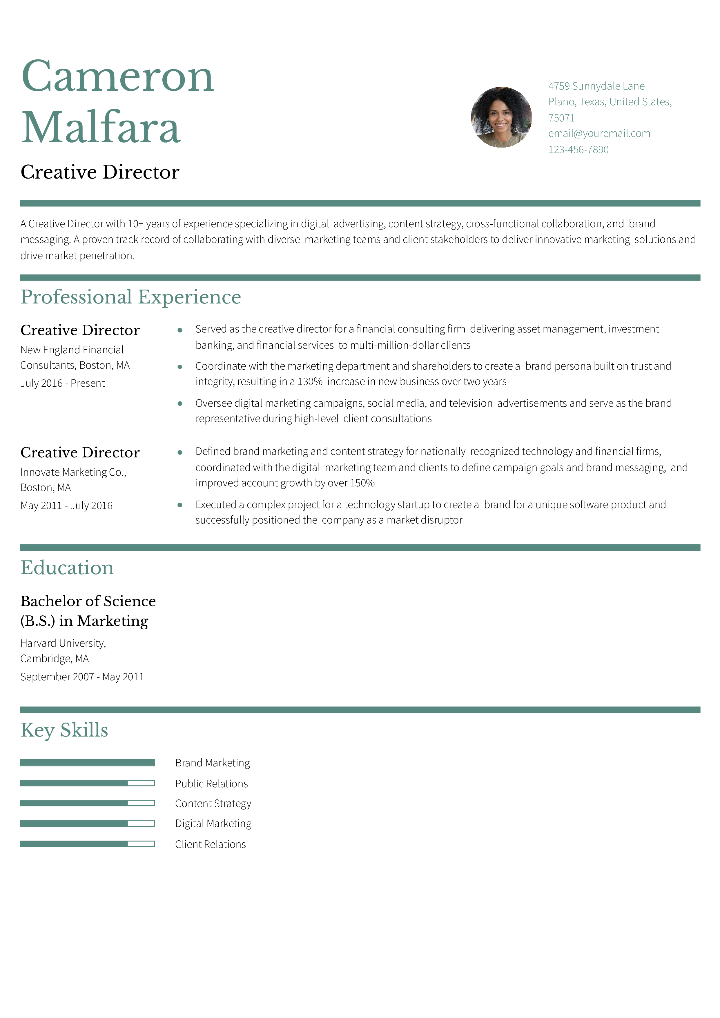 Creative Director Resume Examples and Templates for 2024 ...