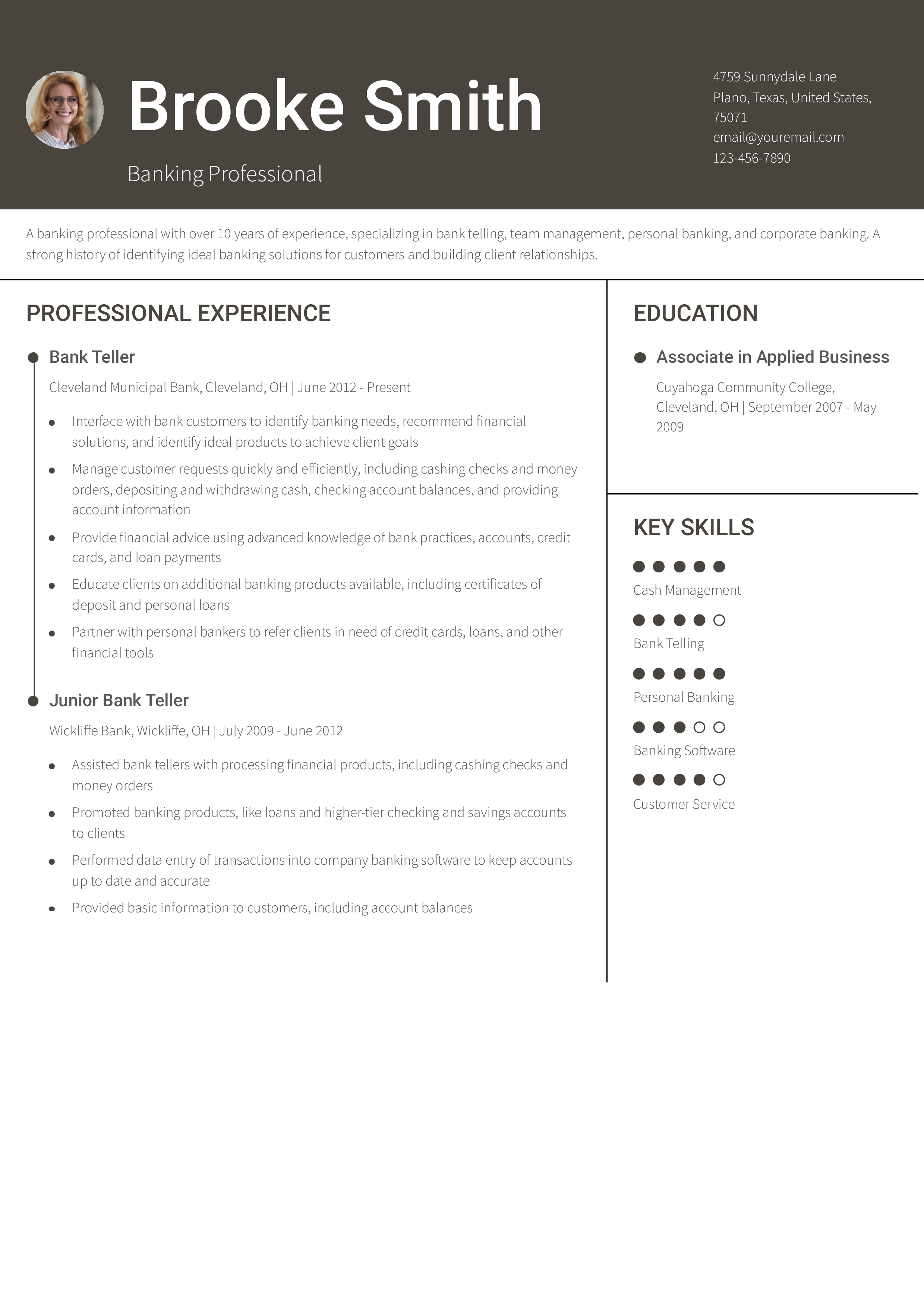 Bank Teller Resume Examples and Templates for 2024 - ResumeBuilder.com