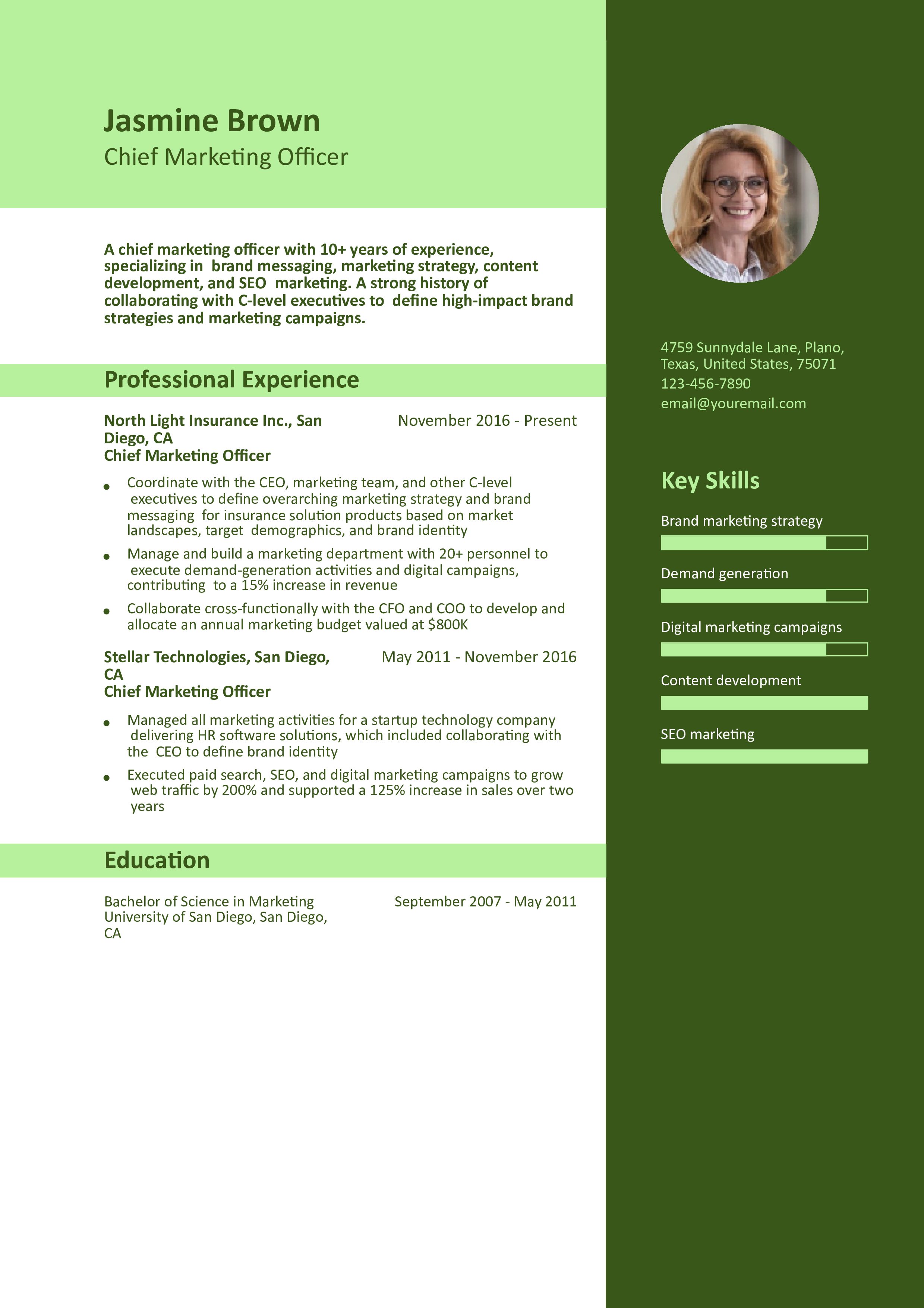 Chief Marketing Officer Resume Examples and Templates for 2024 ...