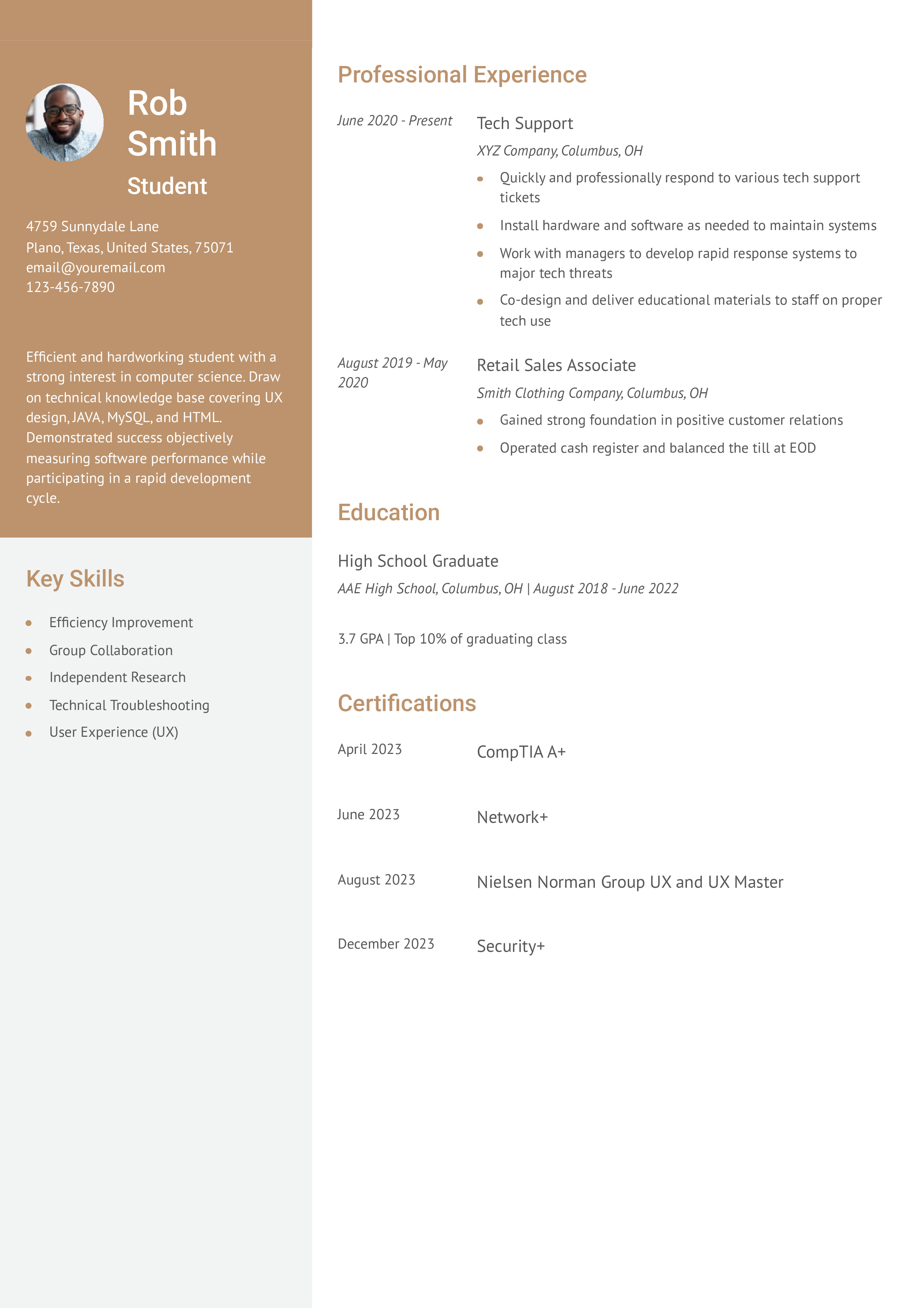 College Student Resume Examples and Templates for 2024 - ResumeBuilder.com