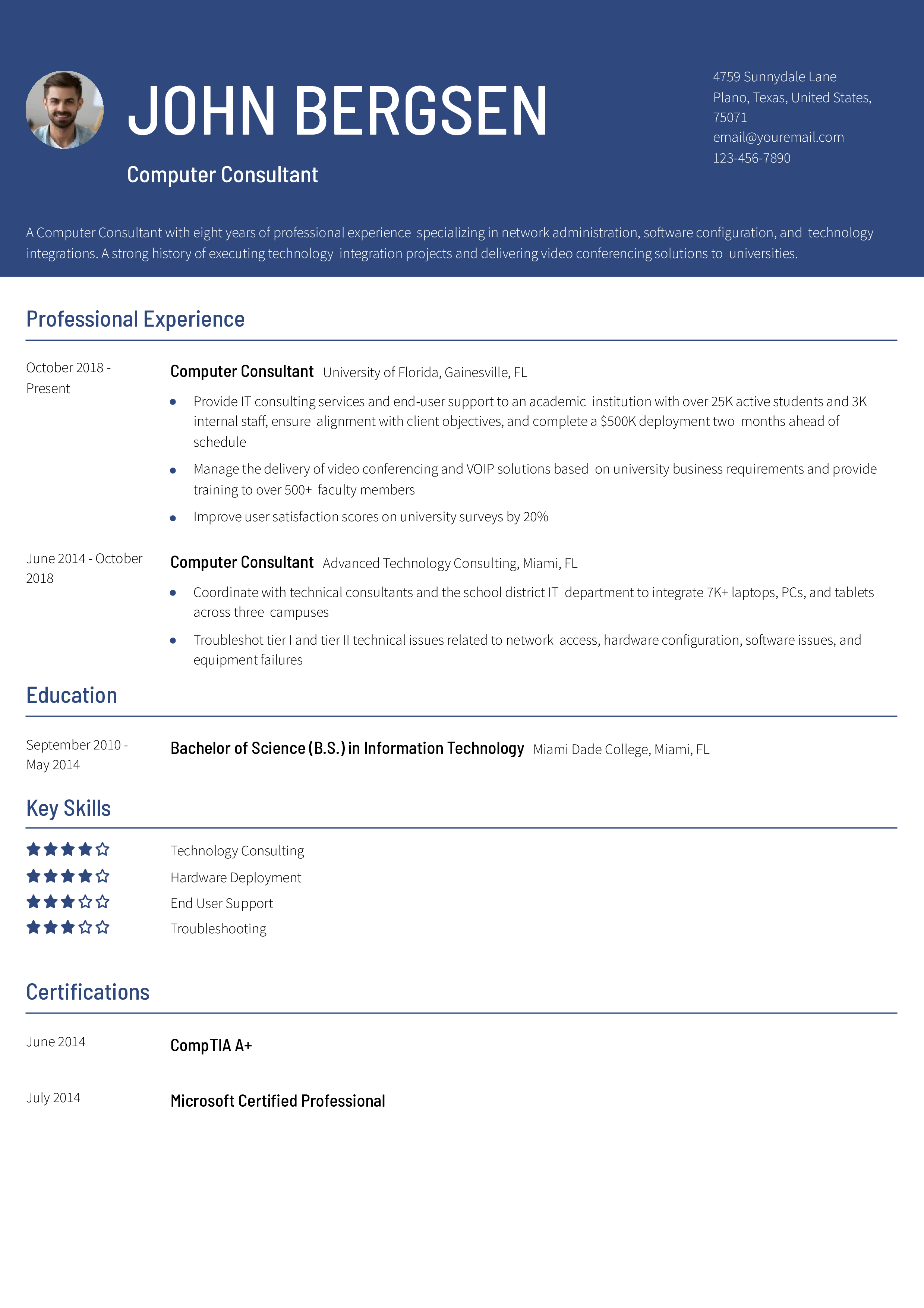 Computer Consultant Resume Examples and Templates for 2024 ...