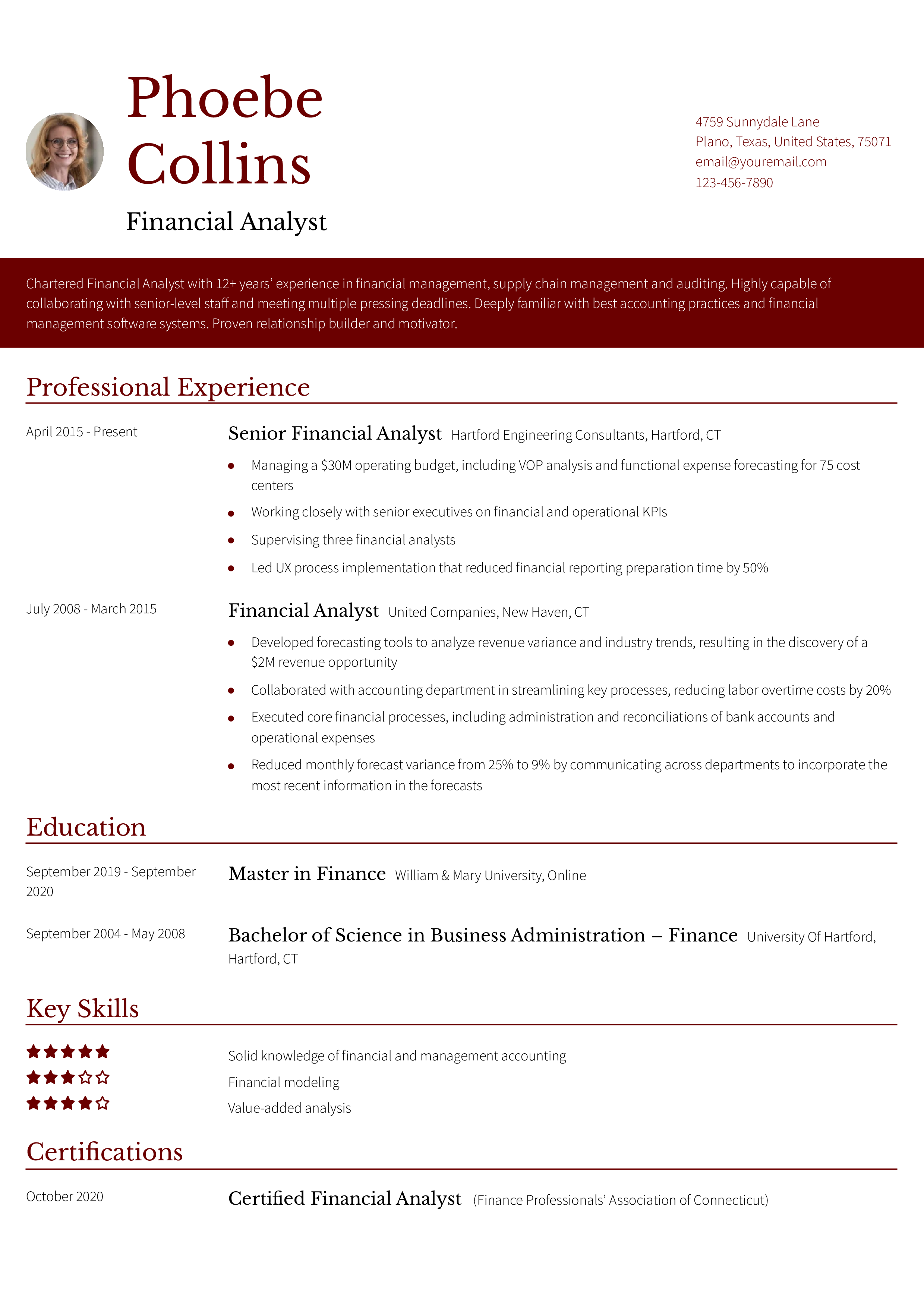 Financial Analyst Resume Examples and Templates for 2024 ...