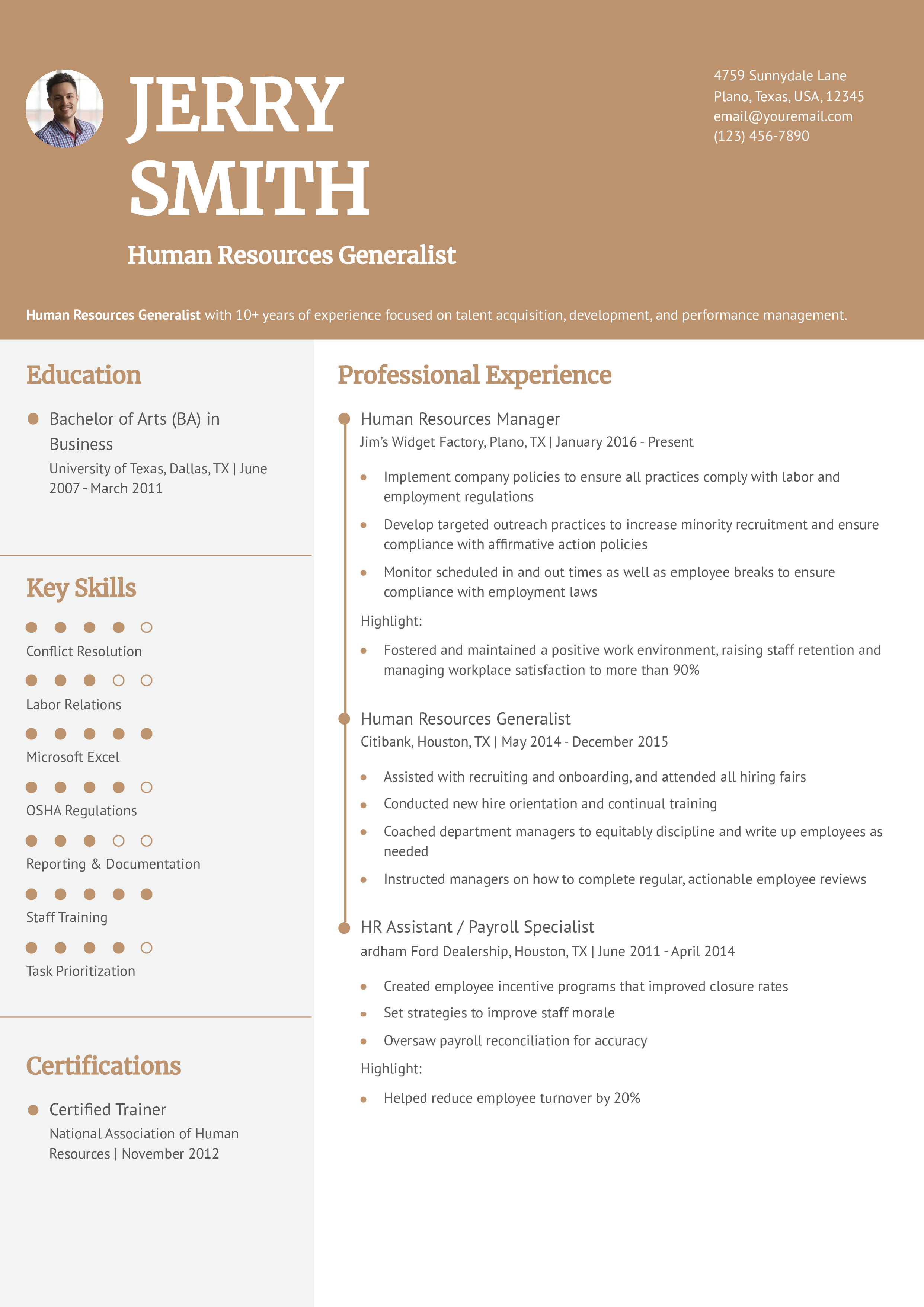 Human Resources Resume Examples and Templates for 2024 - ResumeBuilder.com
