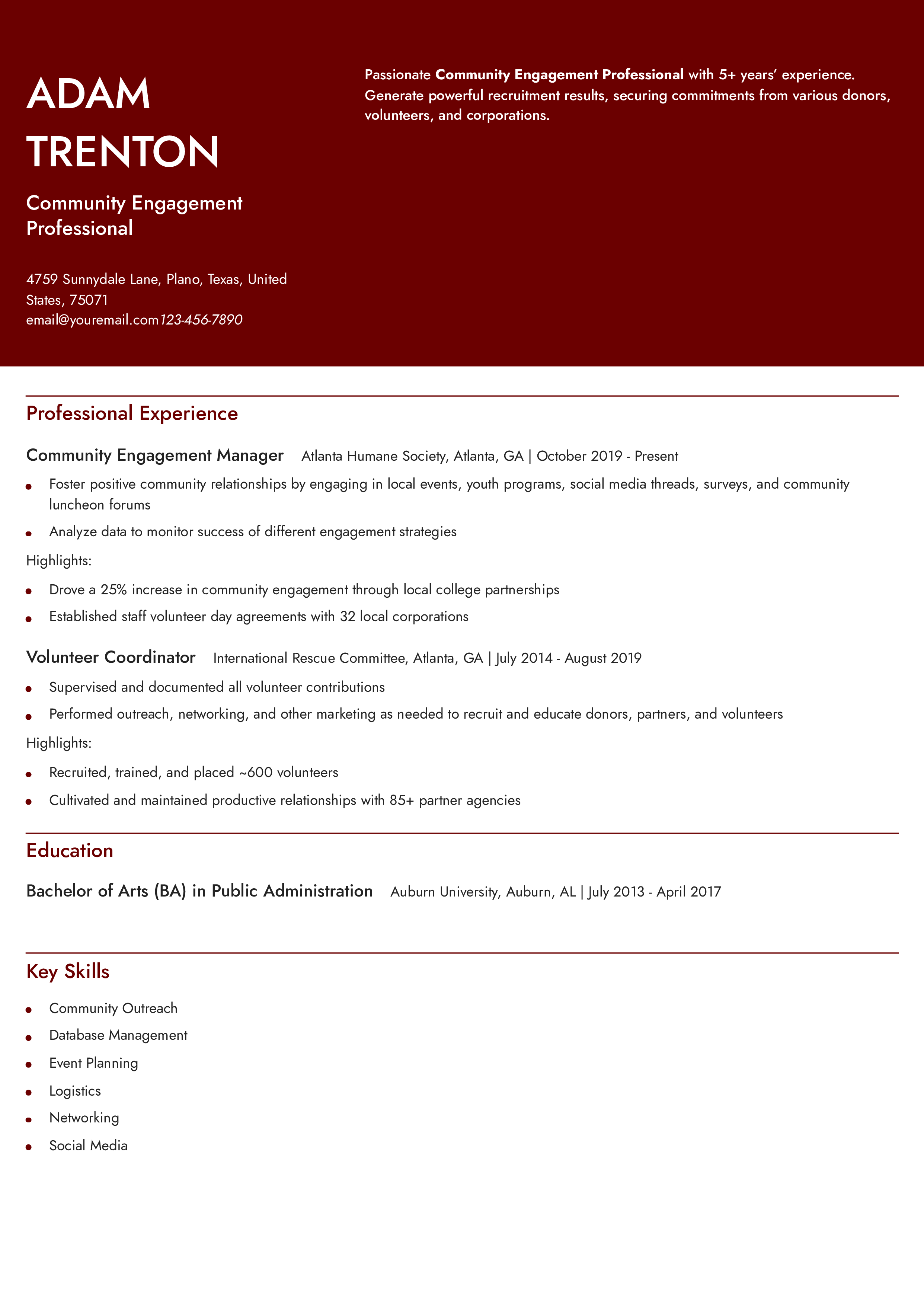 Nonprofit Resume Examples and Templates for 2024 - ResumeBuilder.com