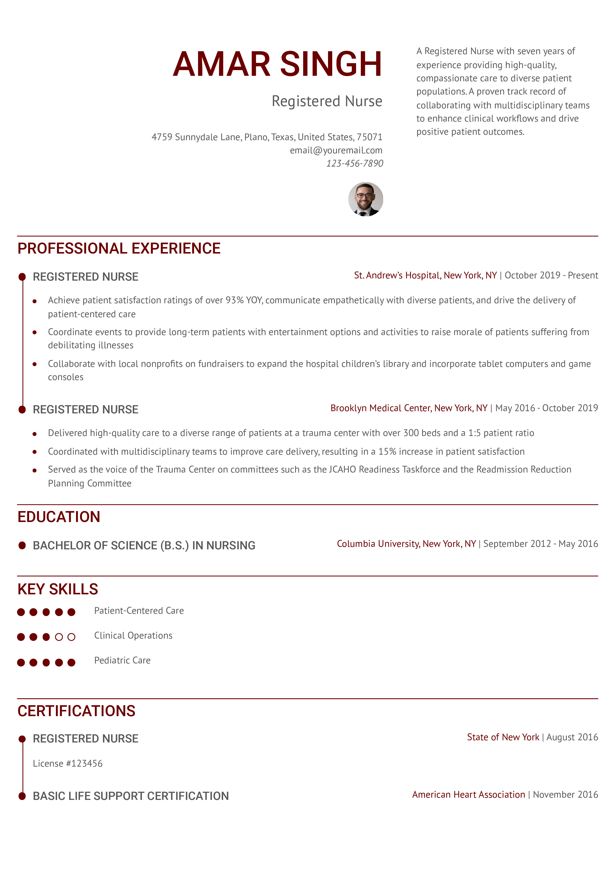 11 Nurse Resume Examples and Templates for 2024 - ResumeBuilder.com