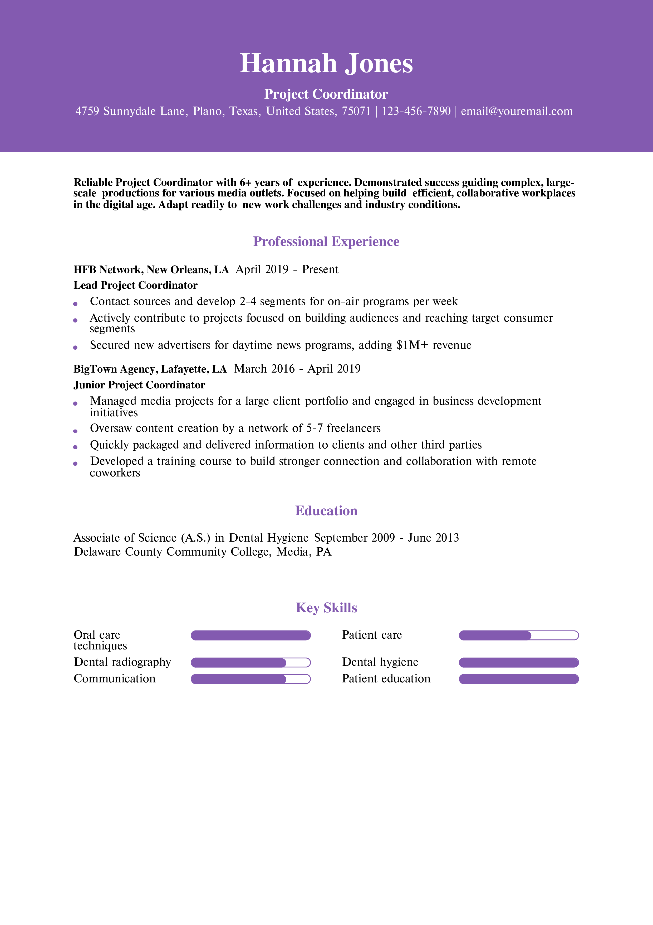 Project Coordinator Resume Examples and Templates for 2024 ...