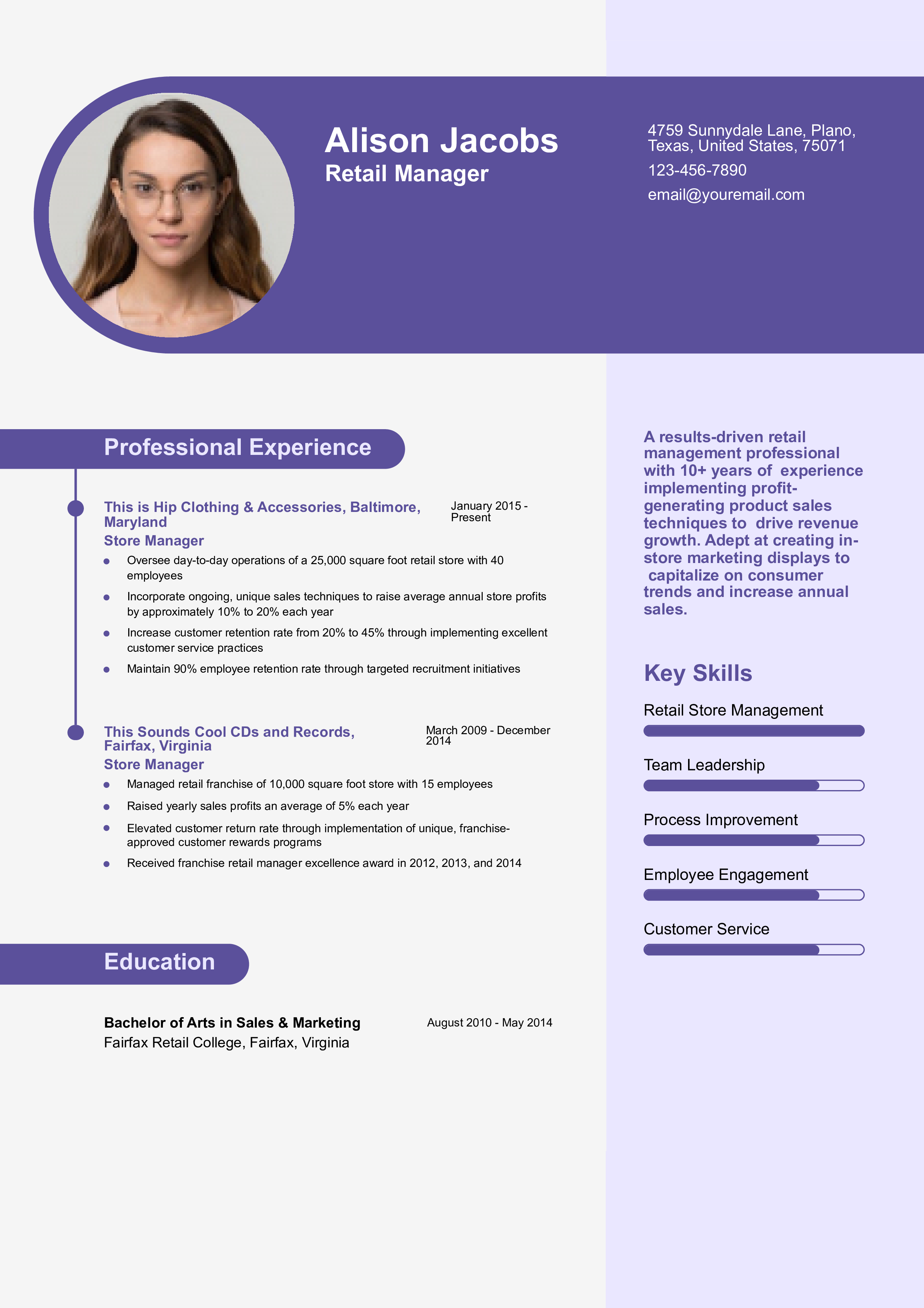 Retail Manager Resume Examples and Templates for 2024 - ResumeBuilder.com
