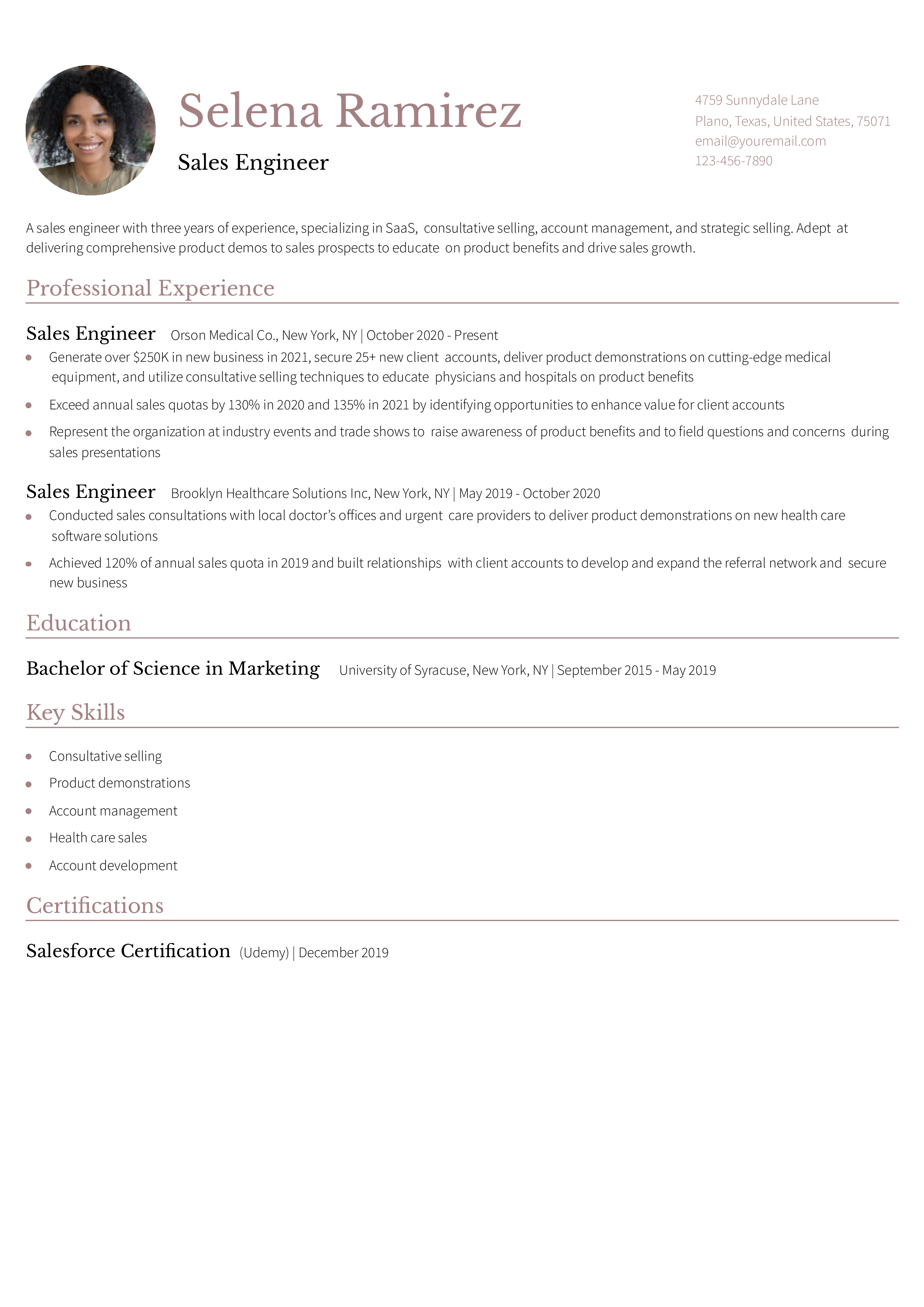 Sales Engineer Resume Examples and Templates for 2024 - ResumeBuilder.com