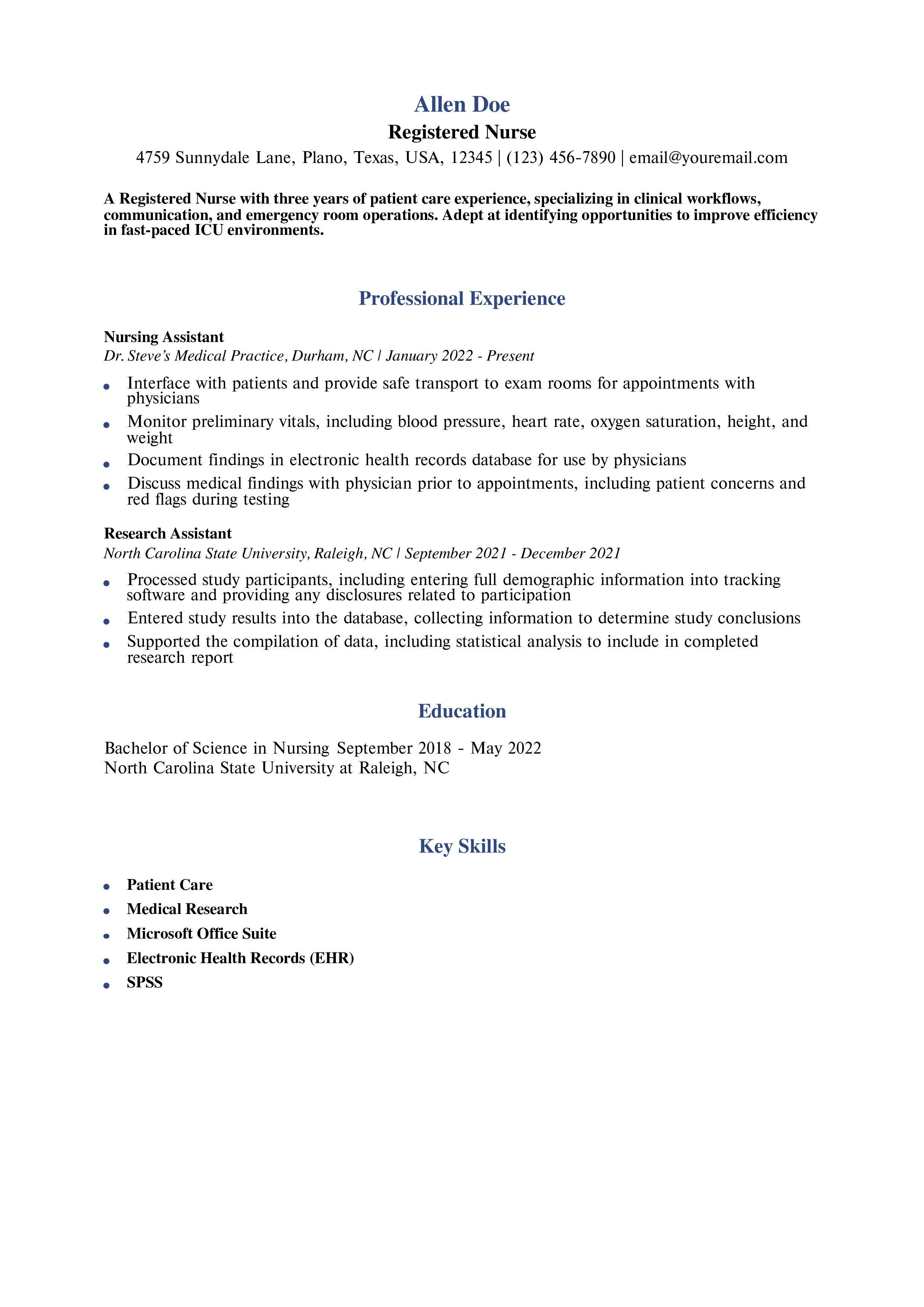 New Grad Nursing Resume Examples and Templates for 2024 - ResumeBuilder.com
