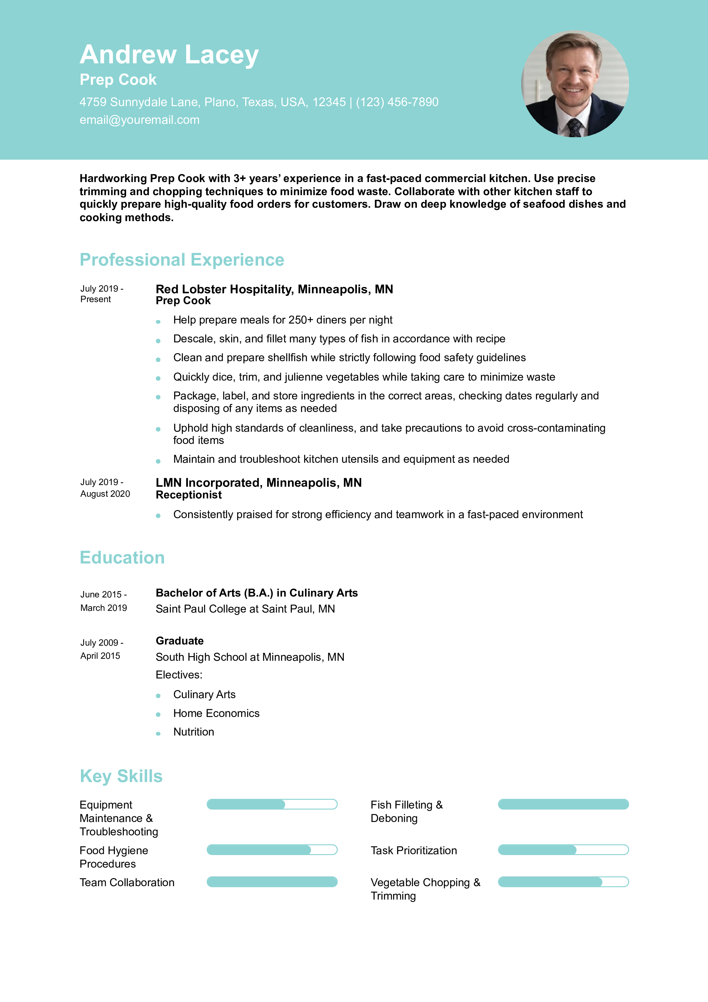 Prep Cook Resume Examples and Templates for 2024 - ResumeBuilder.com