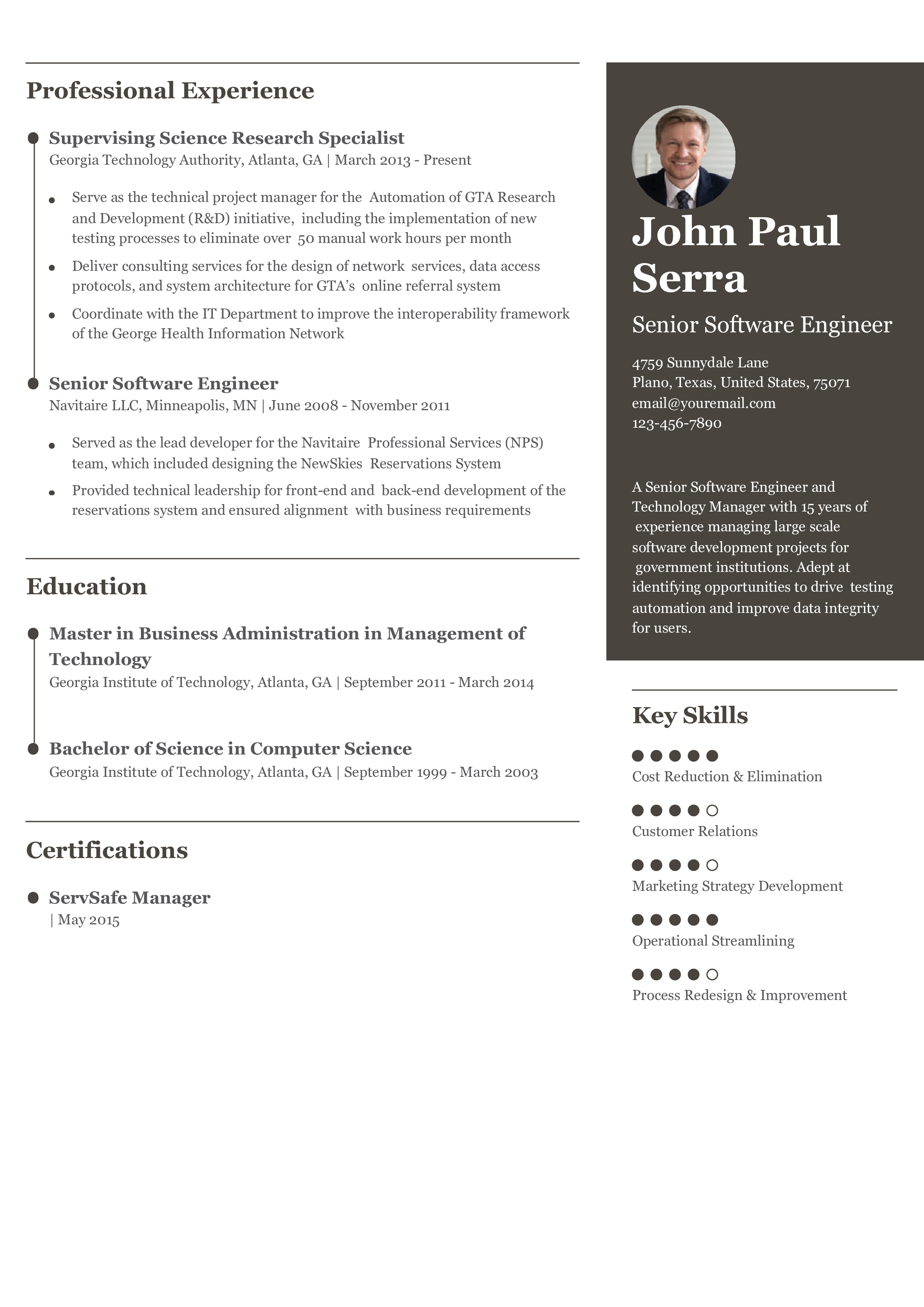 Senior Software Engineer Resume Examples and Templates for 2024 ...