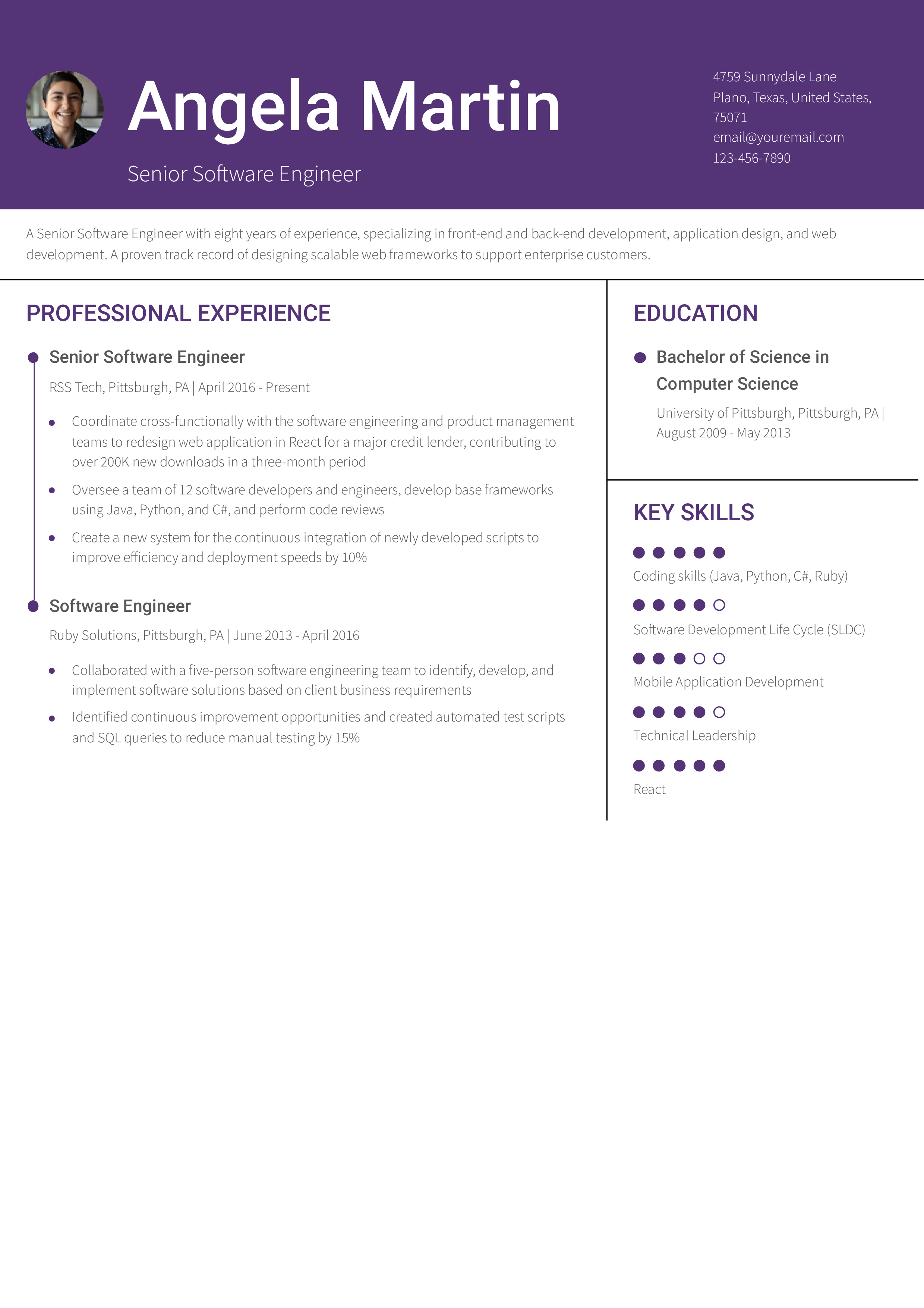 Software Engineer Resume Examples and Templates for 2024 ...