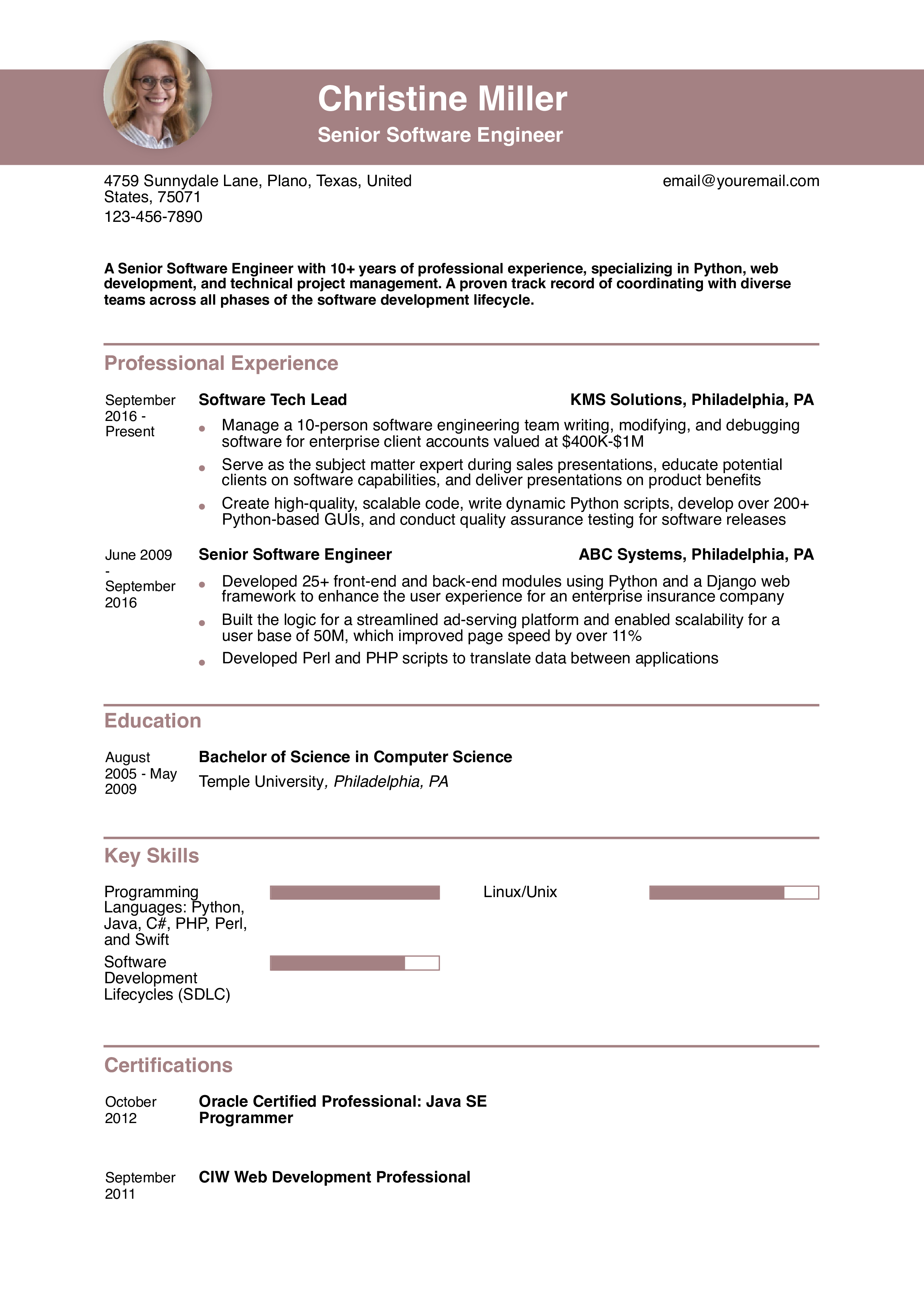 Software Engineer Resume Examples and Templates for 2024 ...
