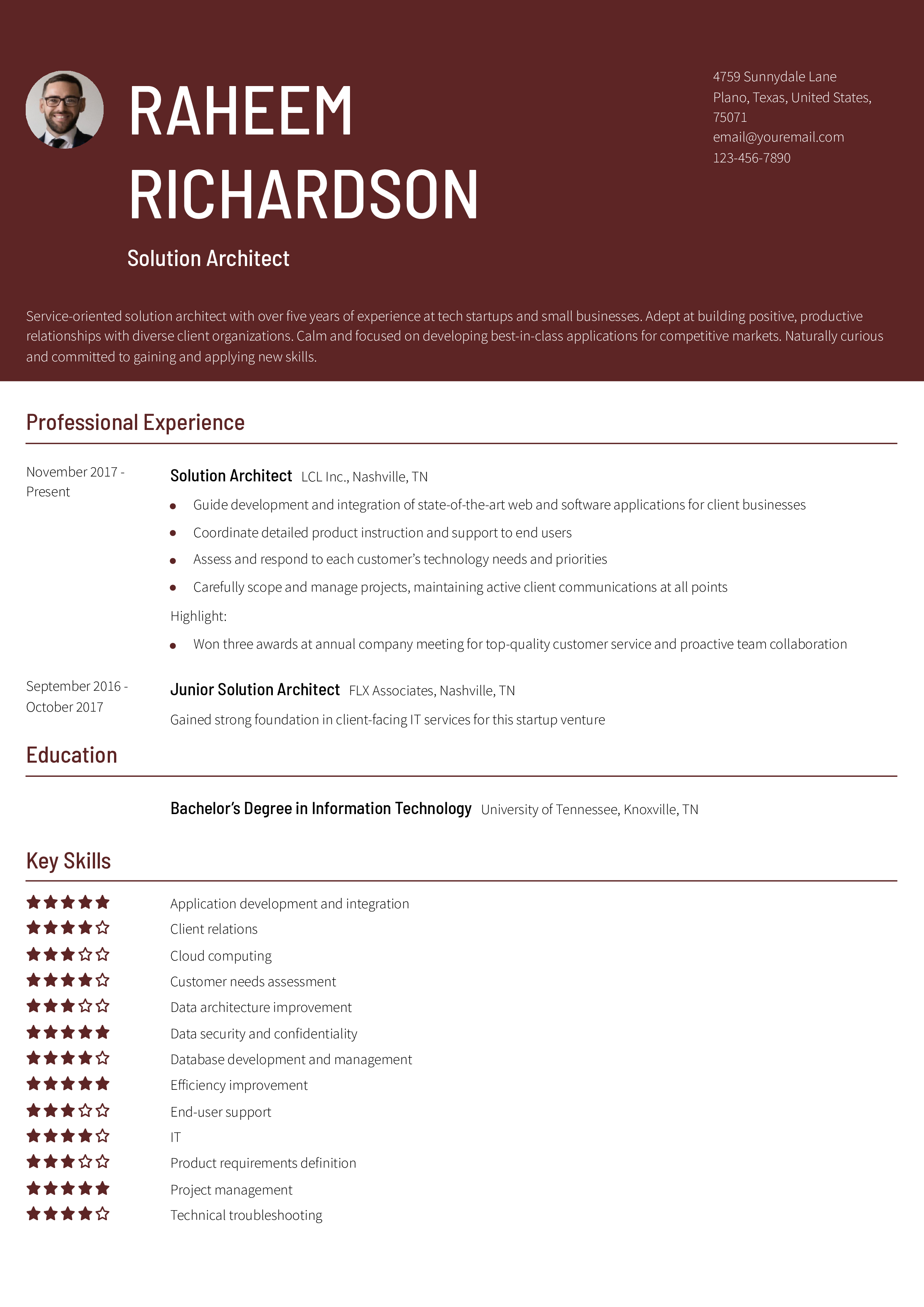 Solution Architect Resume Examples and Templates for 2024 ...