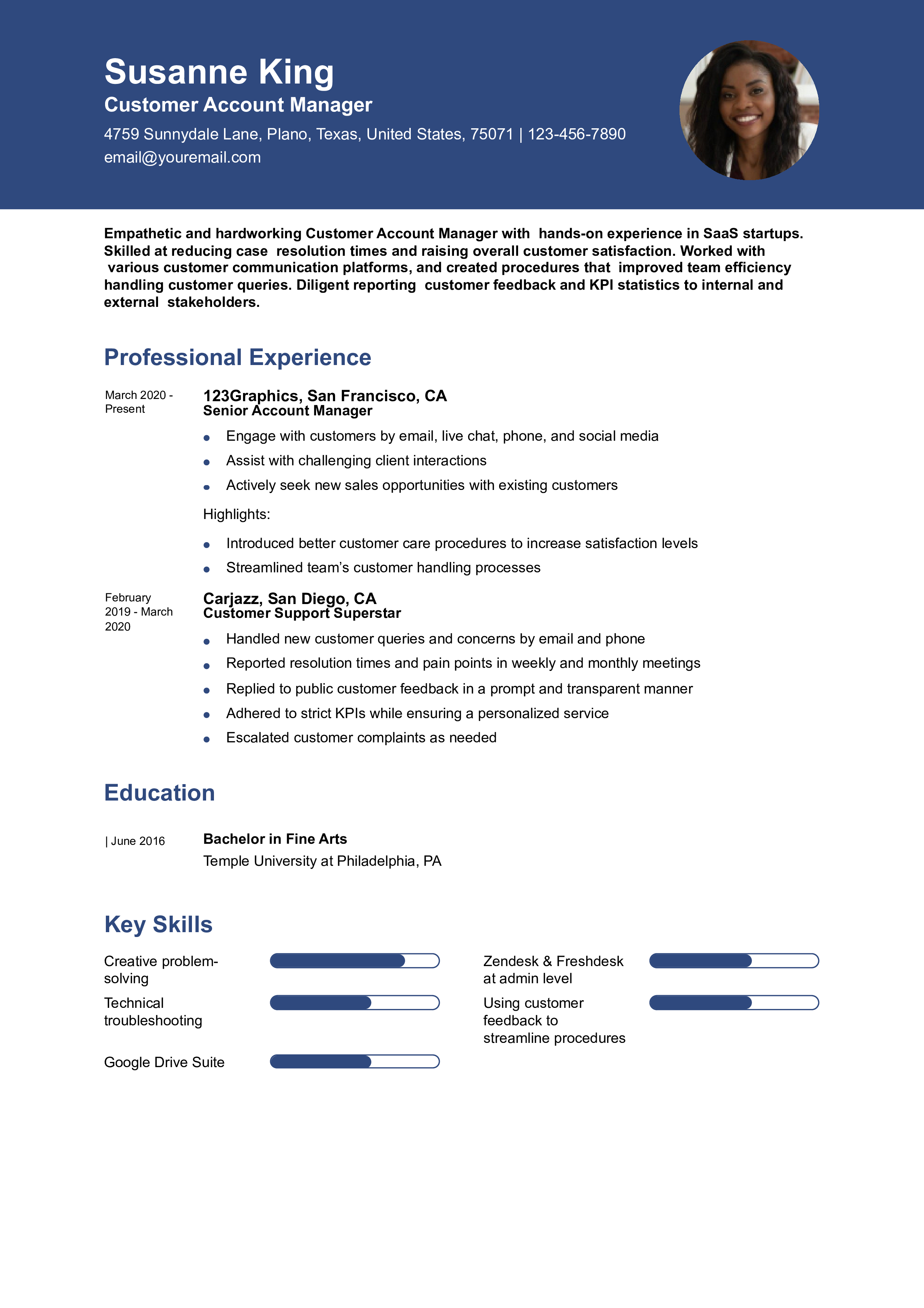 Customer Success Manager Resume Examples and Templates for 2024 ...
