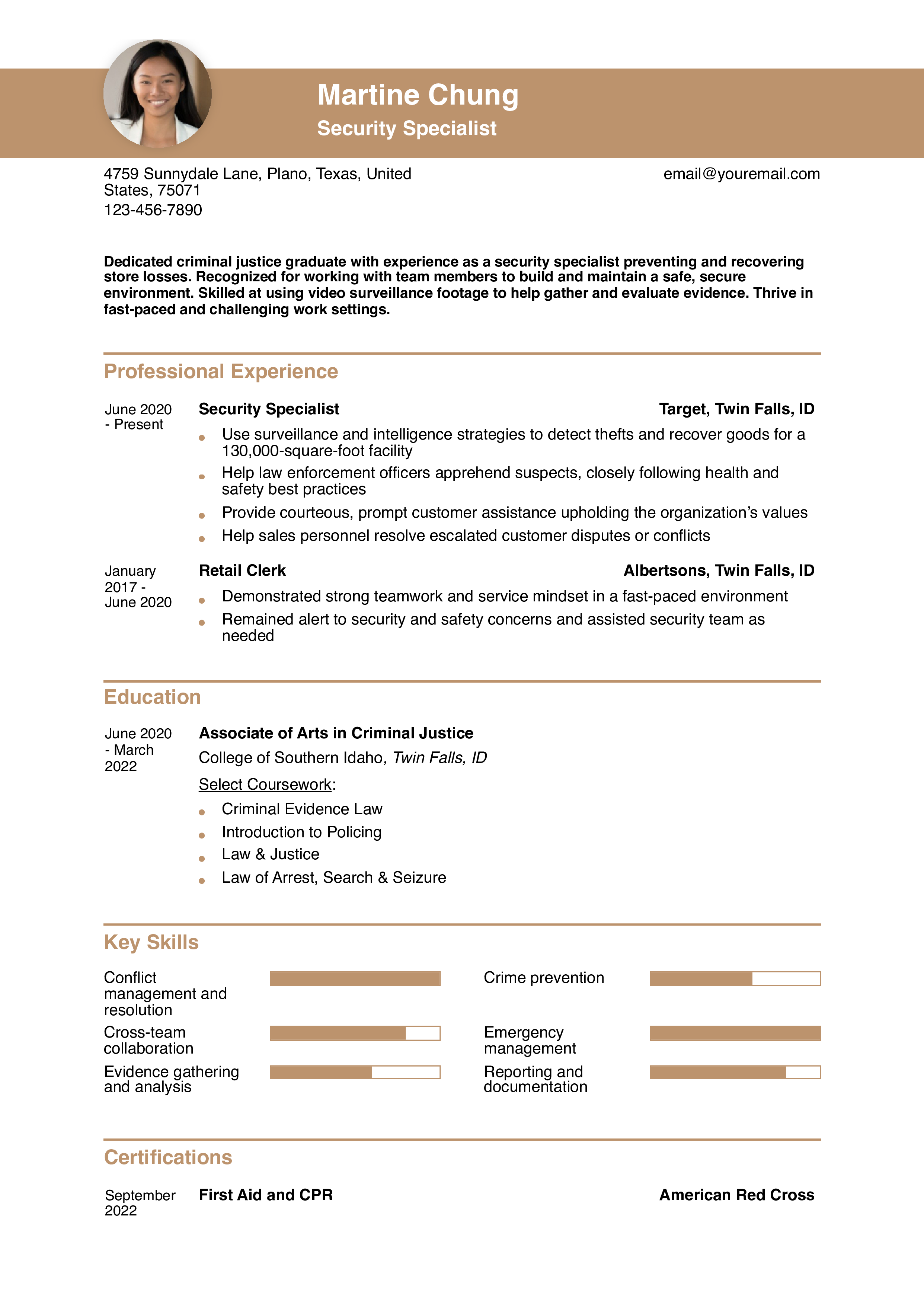 Law Enforcement Resume Examples and Templates for 2024 - ResumeBuilder.com
