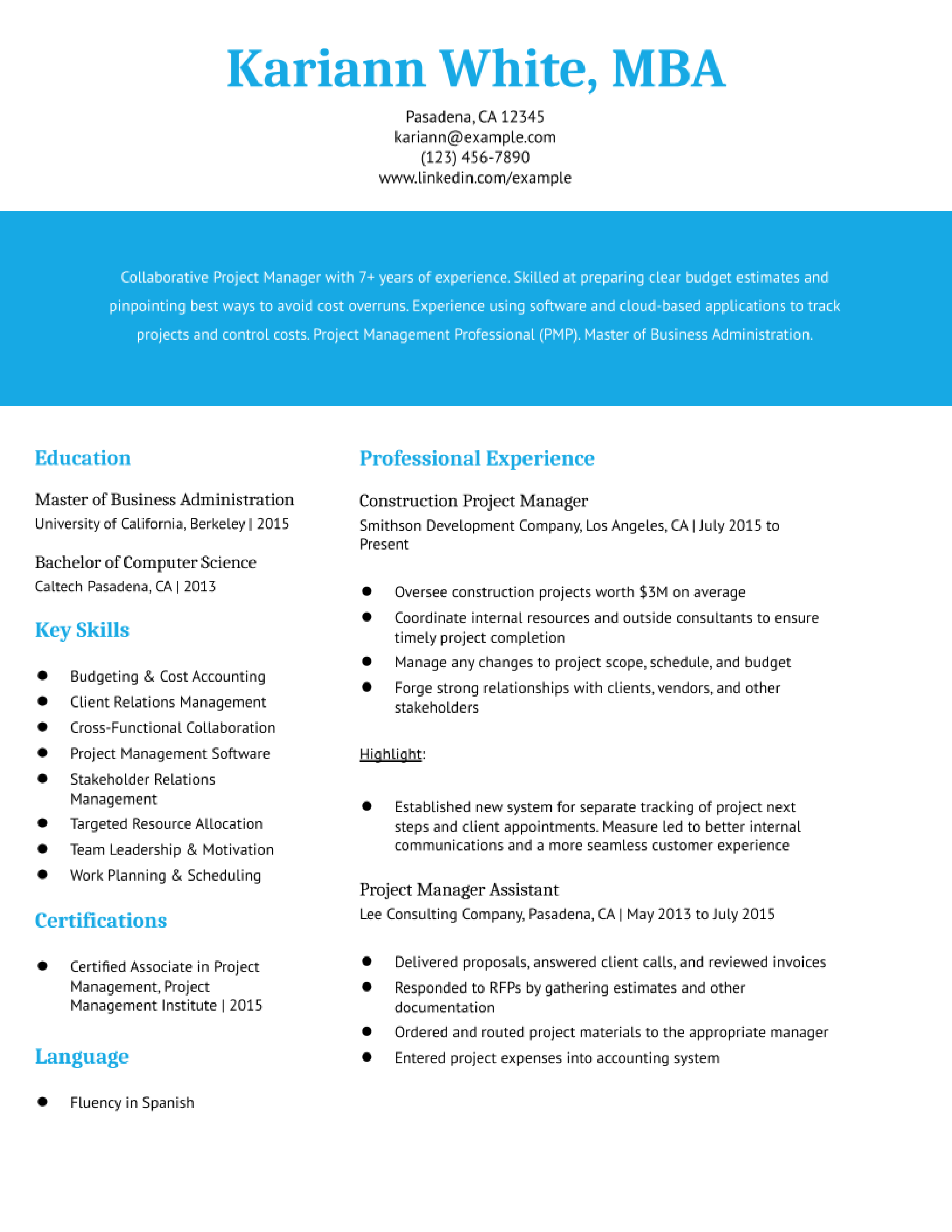 General Resume Examples and Templates for 2024 - ResumeBuilder.com