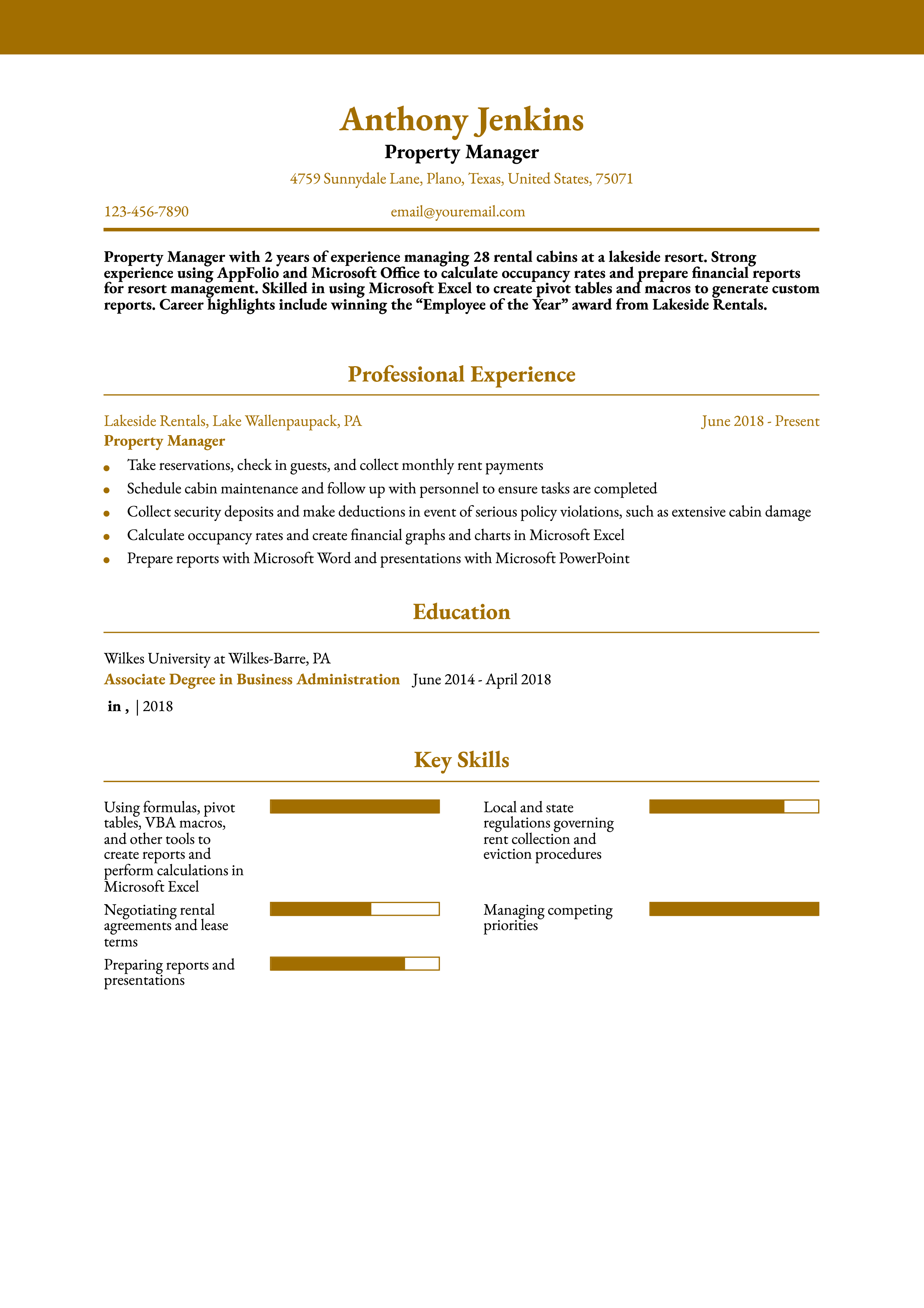 Property Manager Resume Examples and Templates for 2024 - ResumeBuilder.com