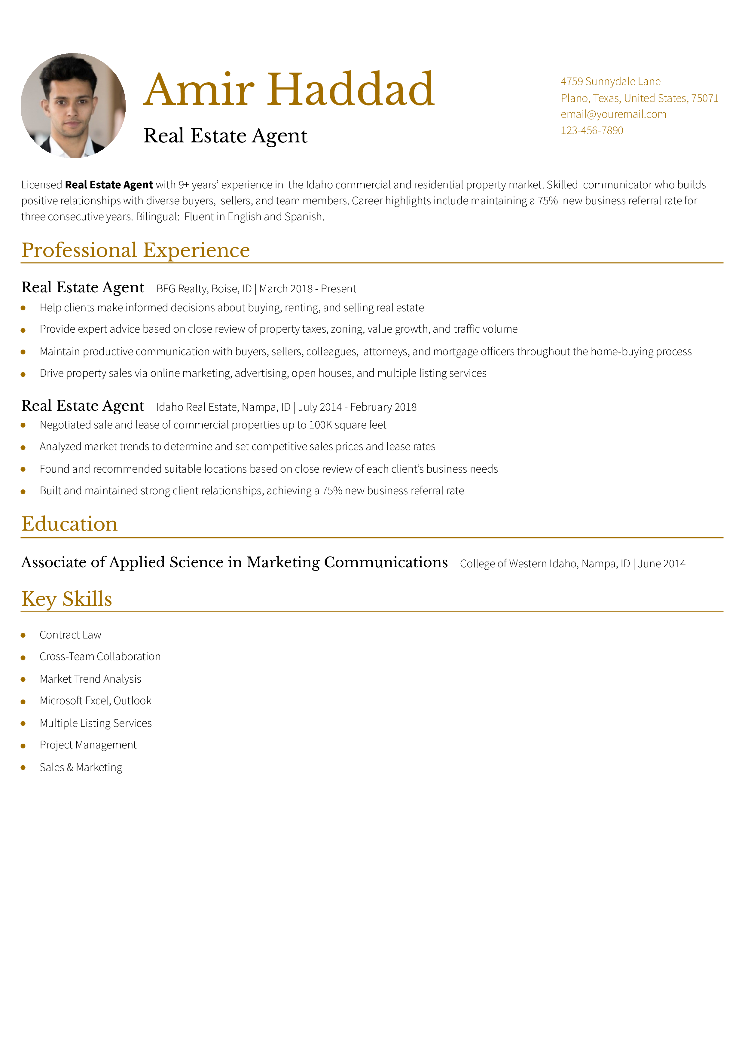 9 Real Estate Agent Resume Examples and Templates for 2024 ...