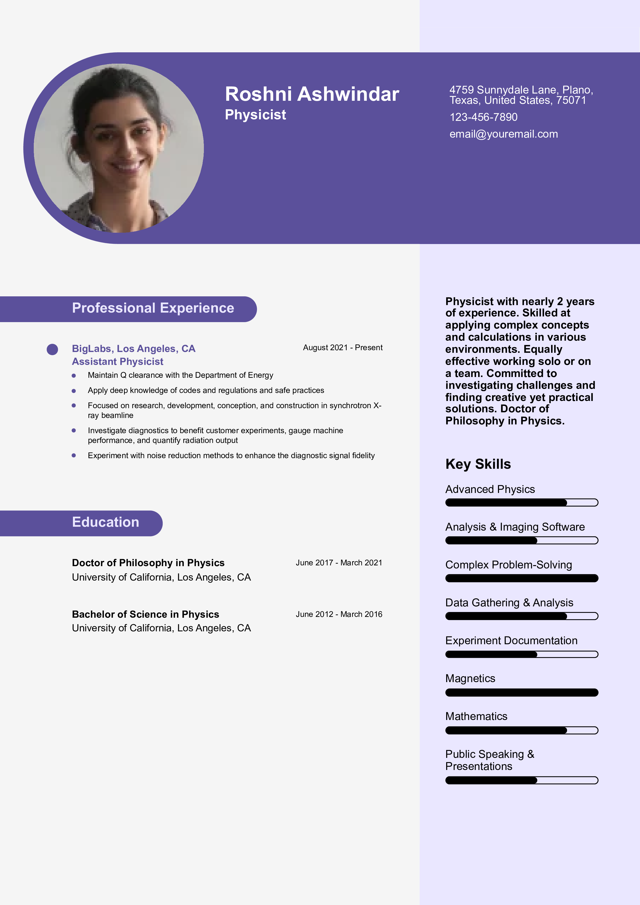 Science Resume Examples and Templates for 2024 - ResumeBuilder.com