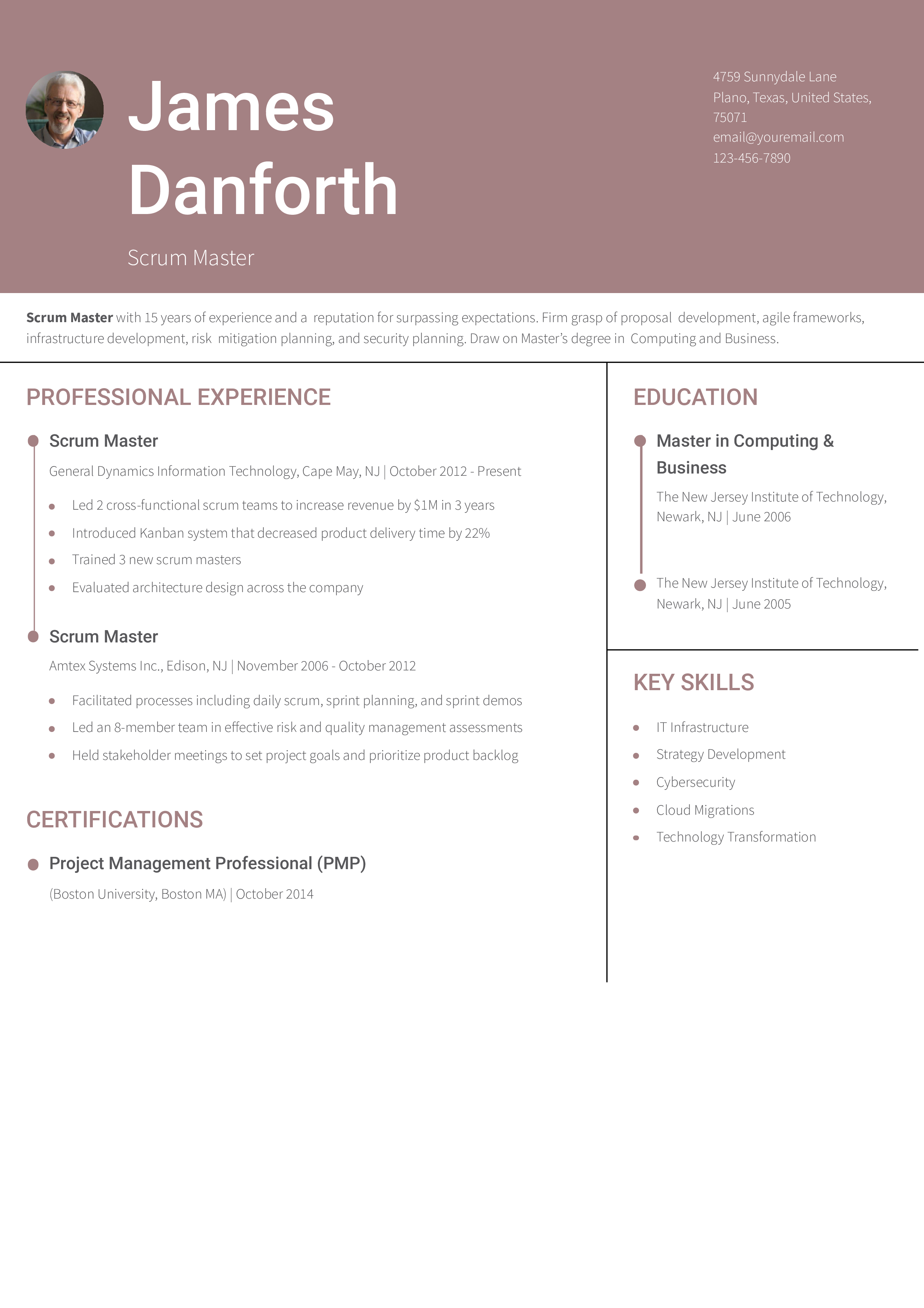 Scrum Master Resume Examples and Templates for 2024 - ResumeBuilder.com