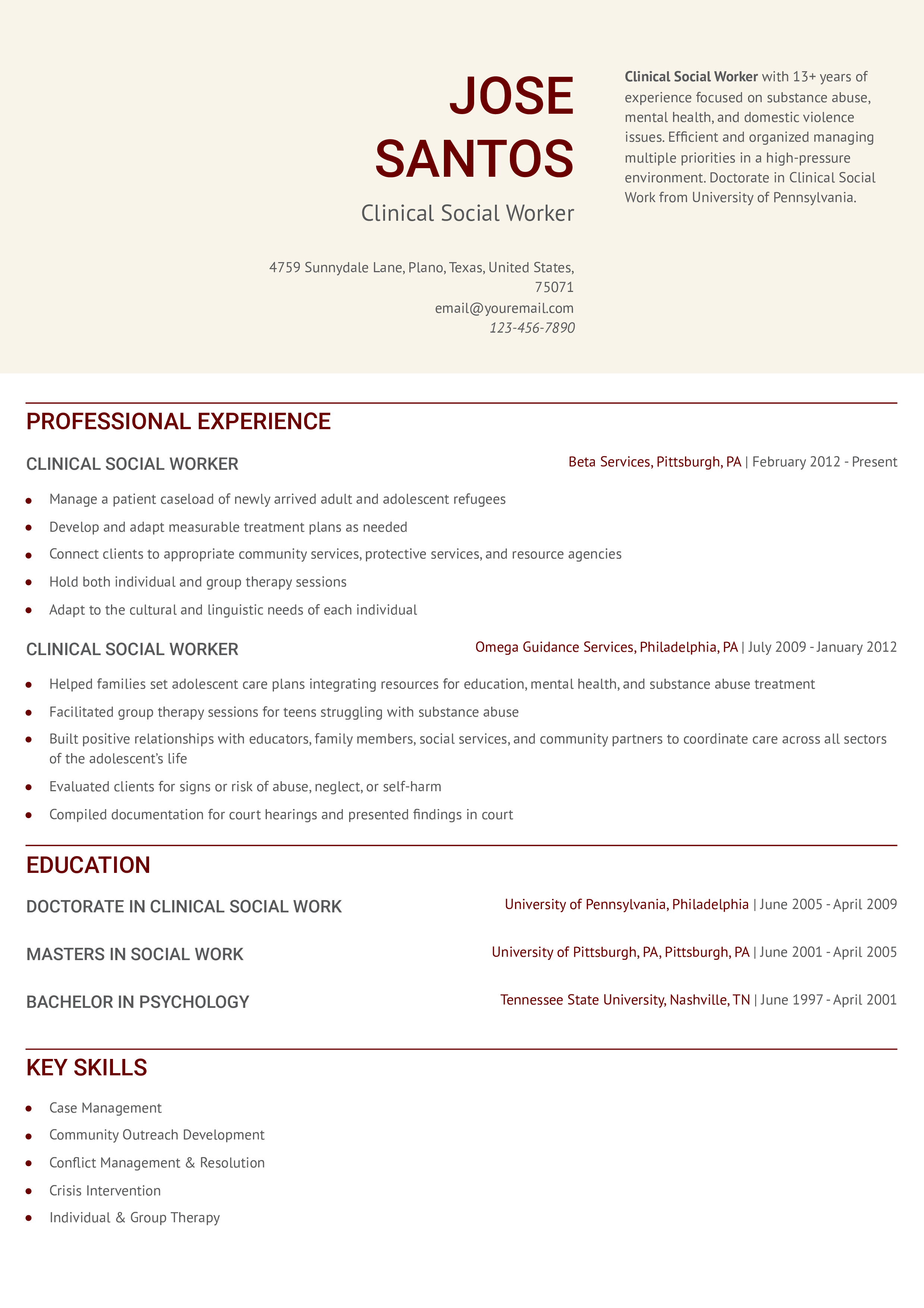 Social Work Resume Examples and Templates for 2024 - ResumeBuilder.com