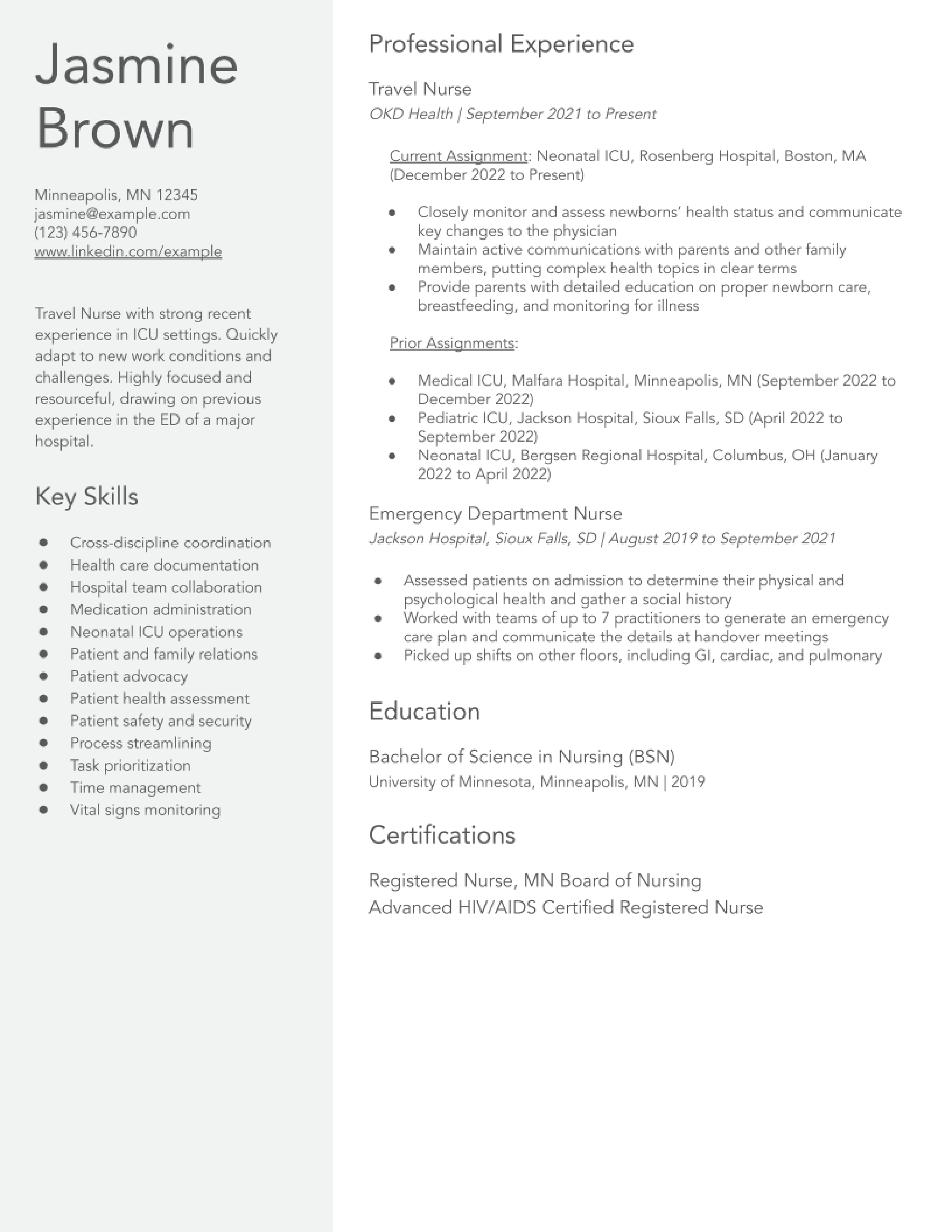 Gi Nurse Resume Examples