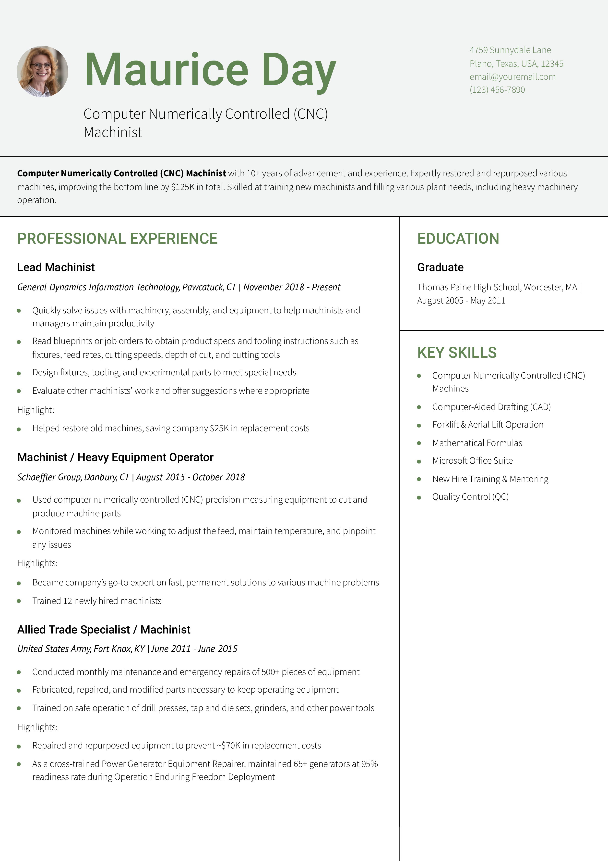 Production Resume Examples and Templates for 2024 - ResumeBuilder.com