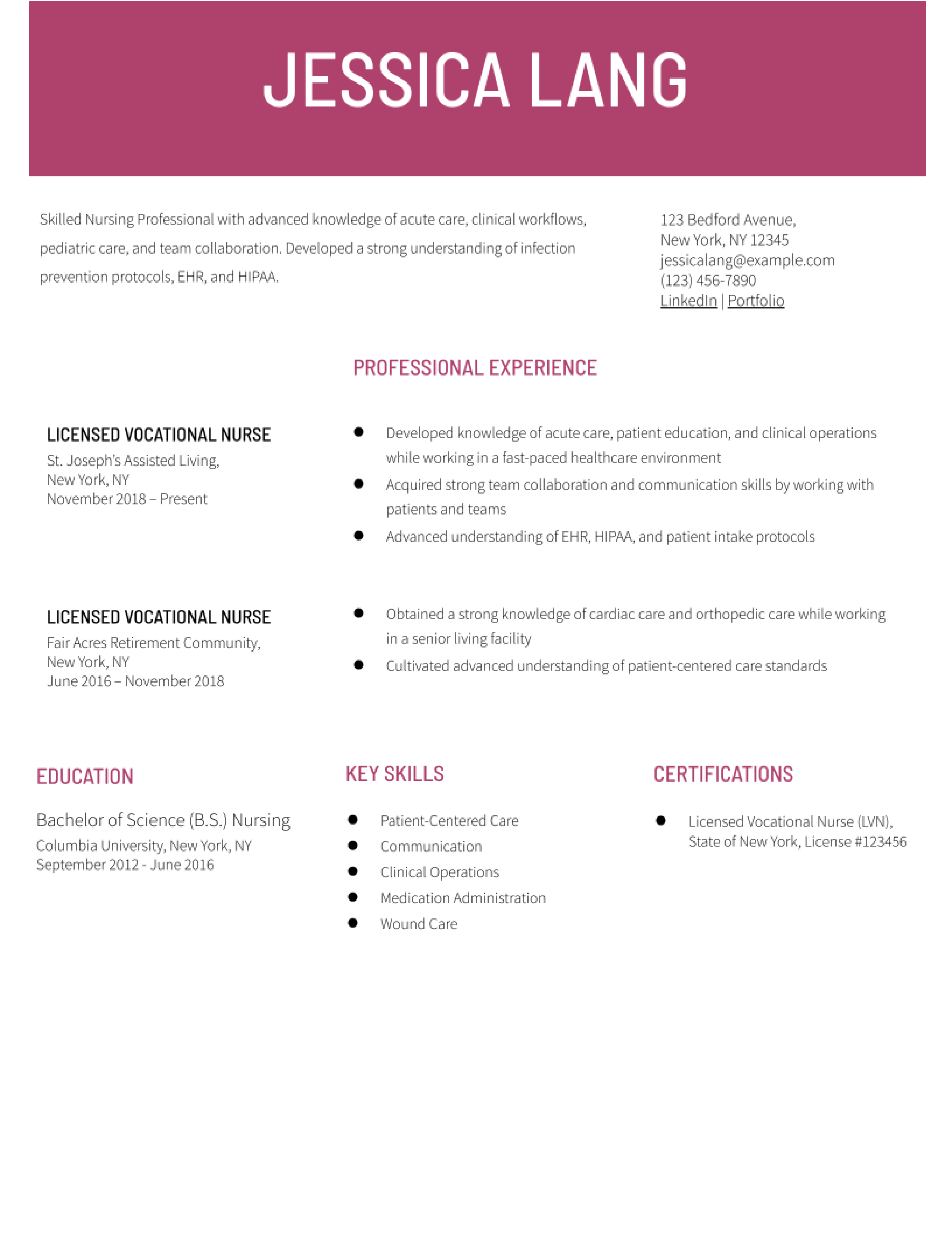 Functional Resume Template