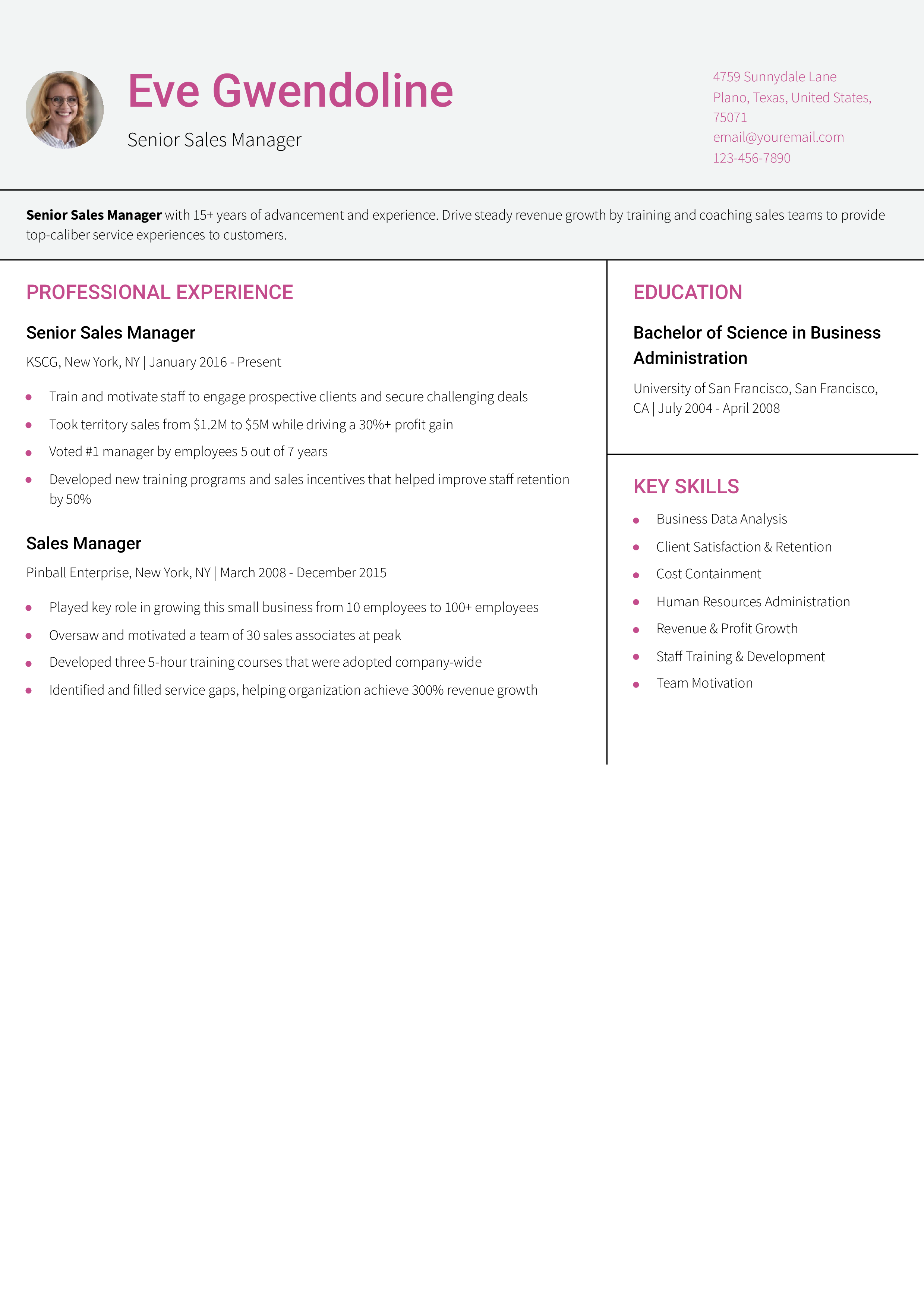 Management Resume Examples and Templates for 2024 - ResumeBuilder.com