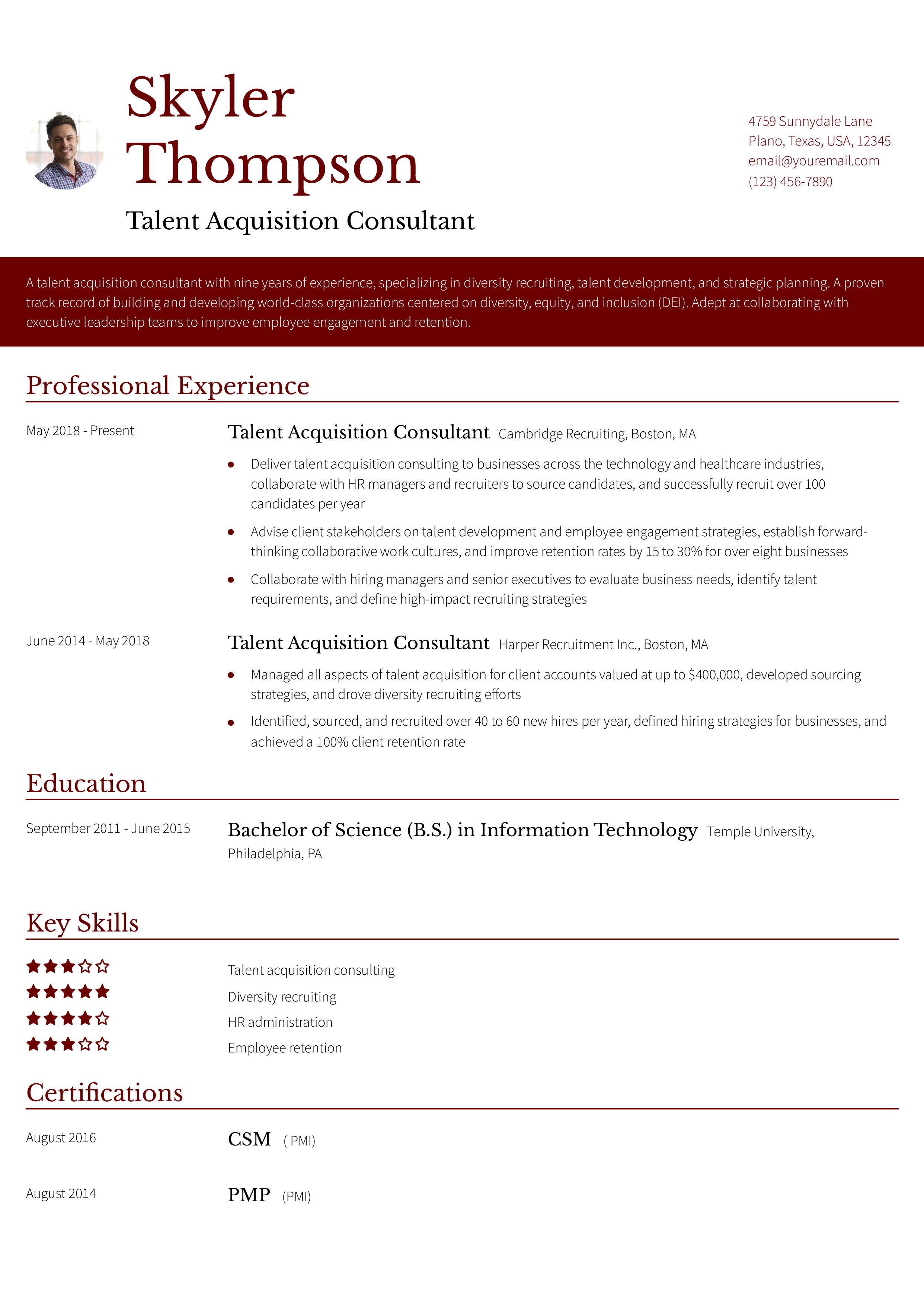 Consulting Resume Examples and Templates for 2024 - ResumeBuilder.com