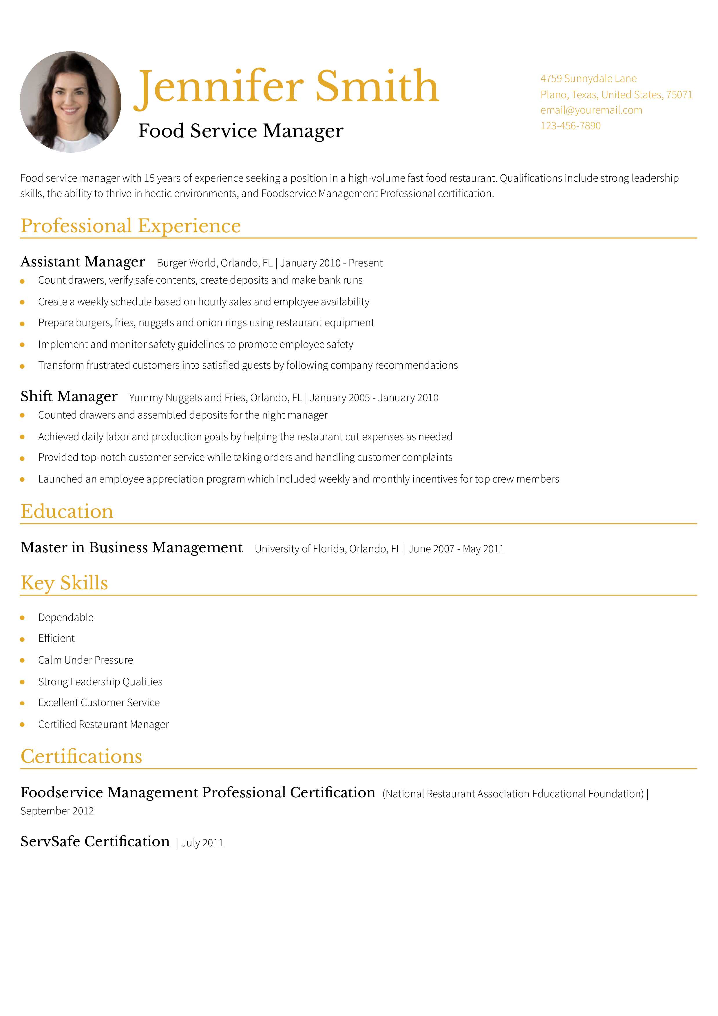 Basic Resume Examples and Templates for 2024 - ResumeBuilder.com