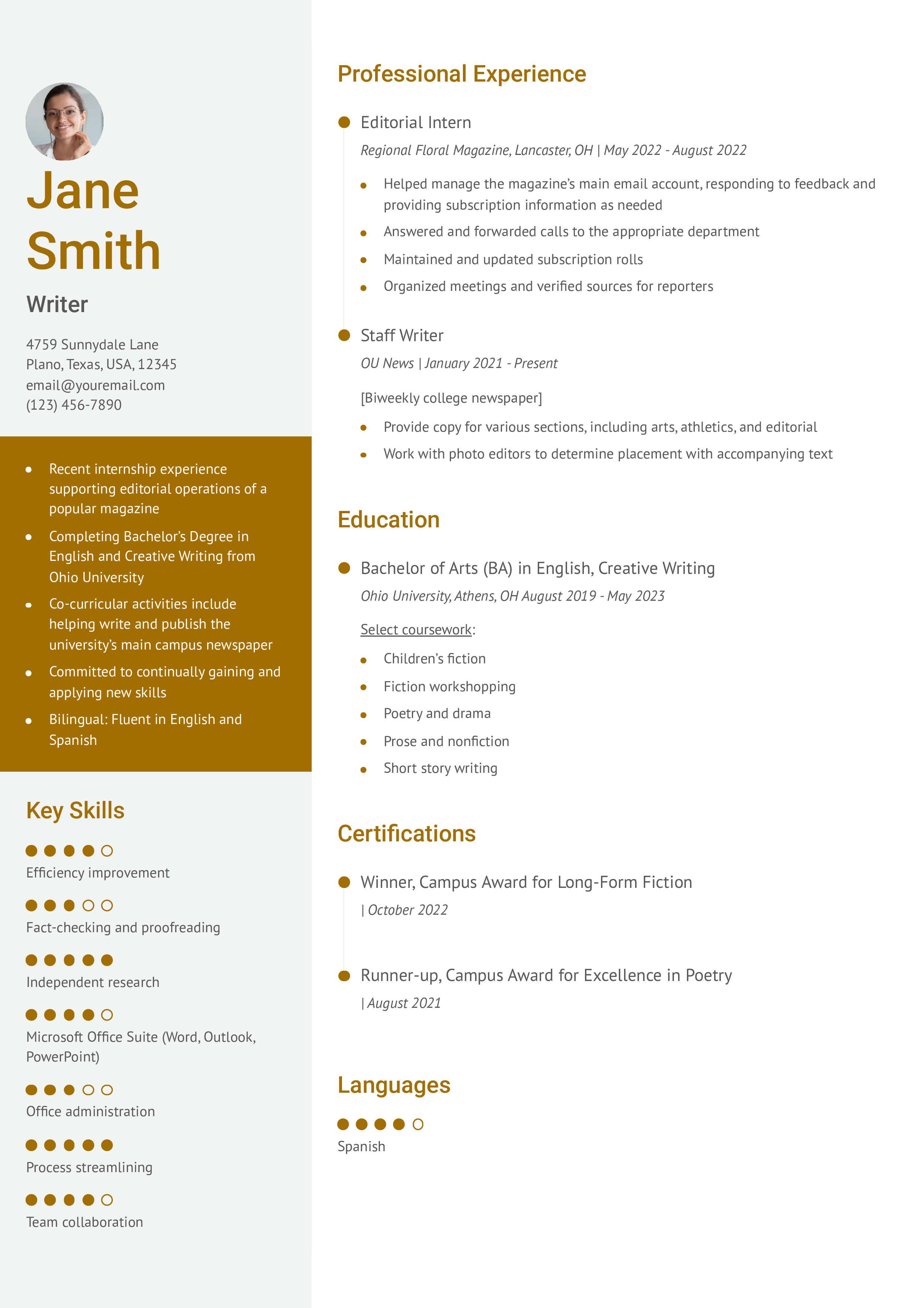 Professional Resume Examples and Templates for 2024 - ResumeBuilder.com