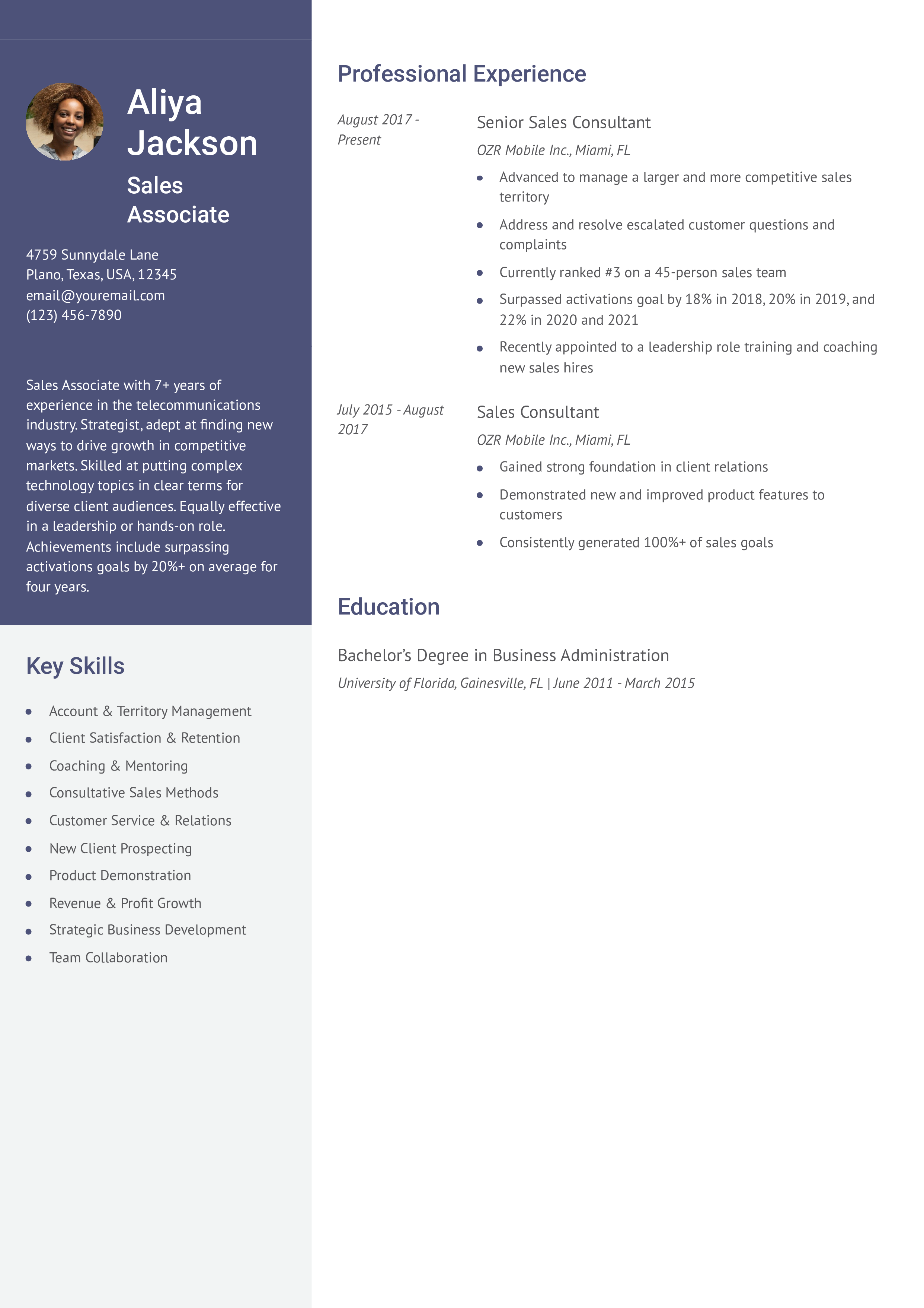 Professional Resume Examples and Templates for 2024 - ResumeBuilder.com