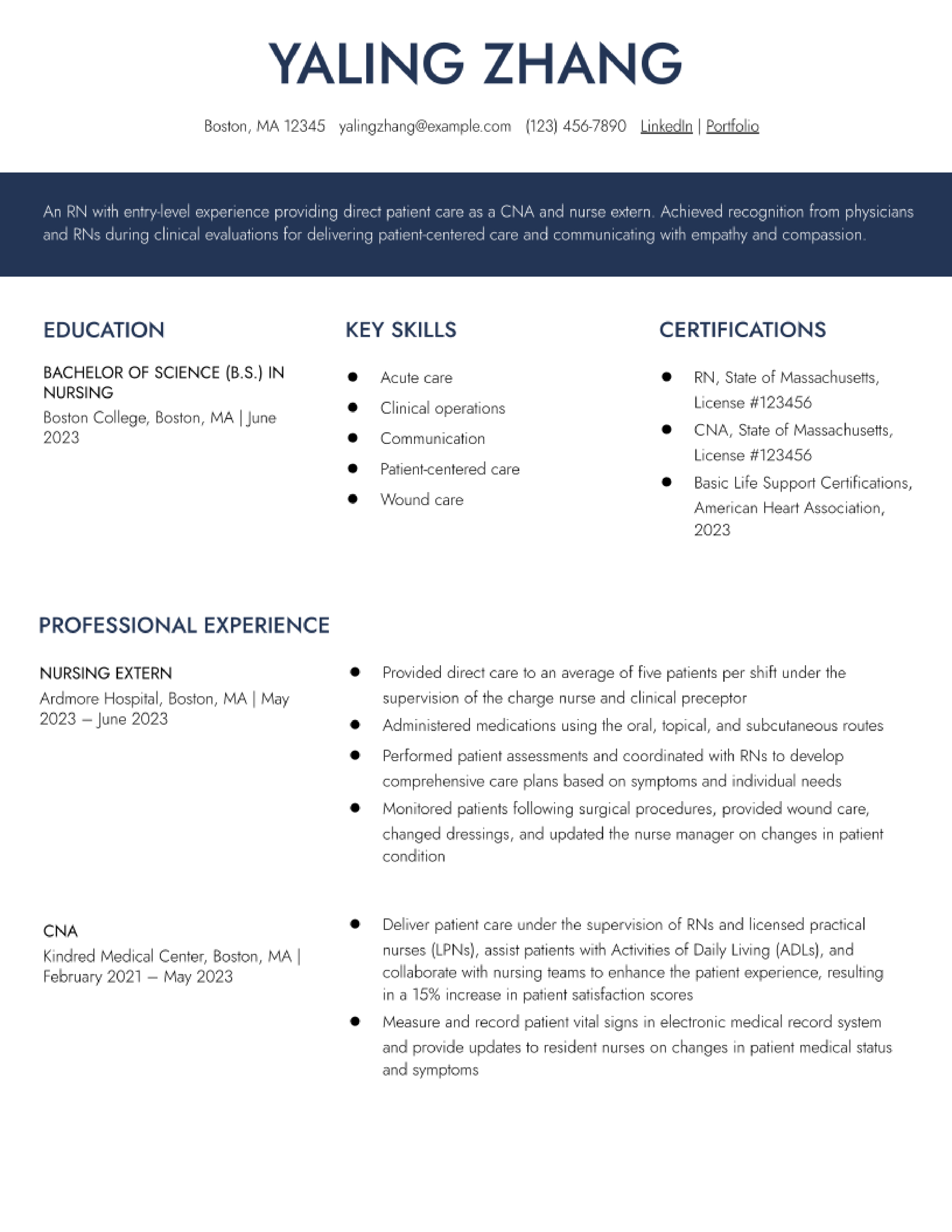 Medical Resume Examples and Templates for 2024 - ResumeBuilder.com