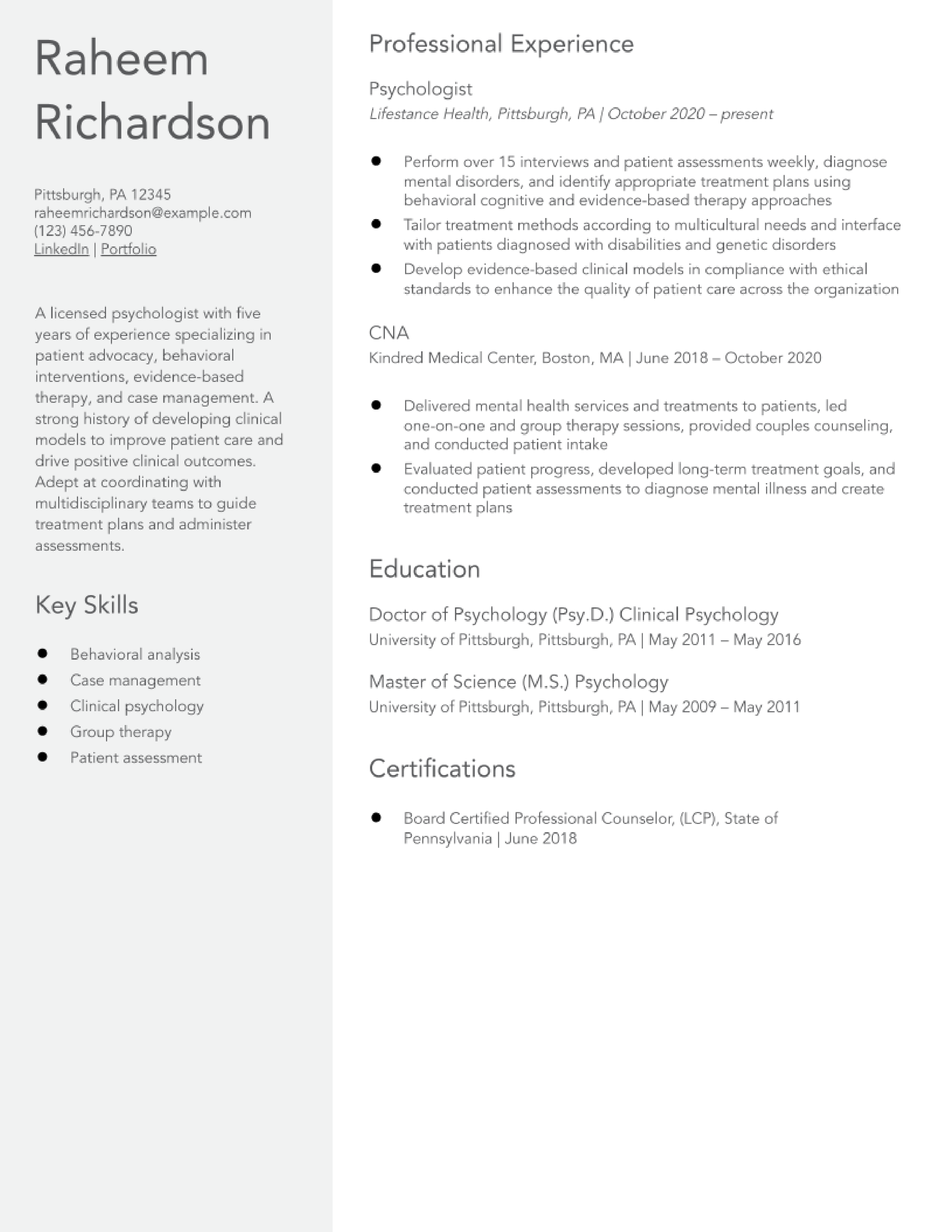 Medical Resume Examples and Templates for 2024 - ResumeBuilder.com