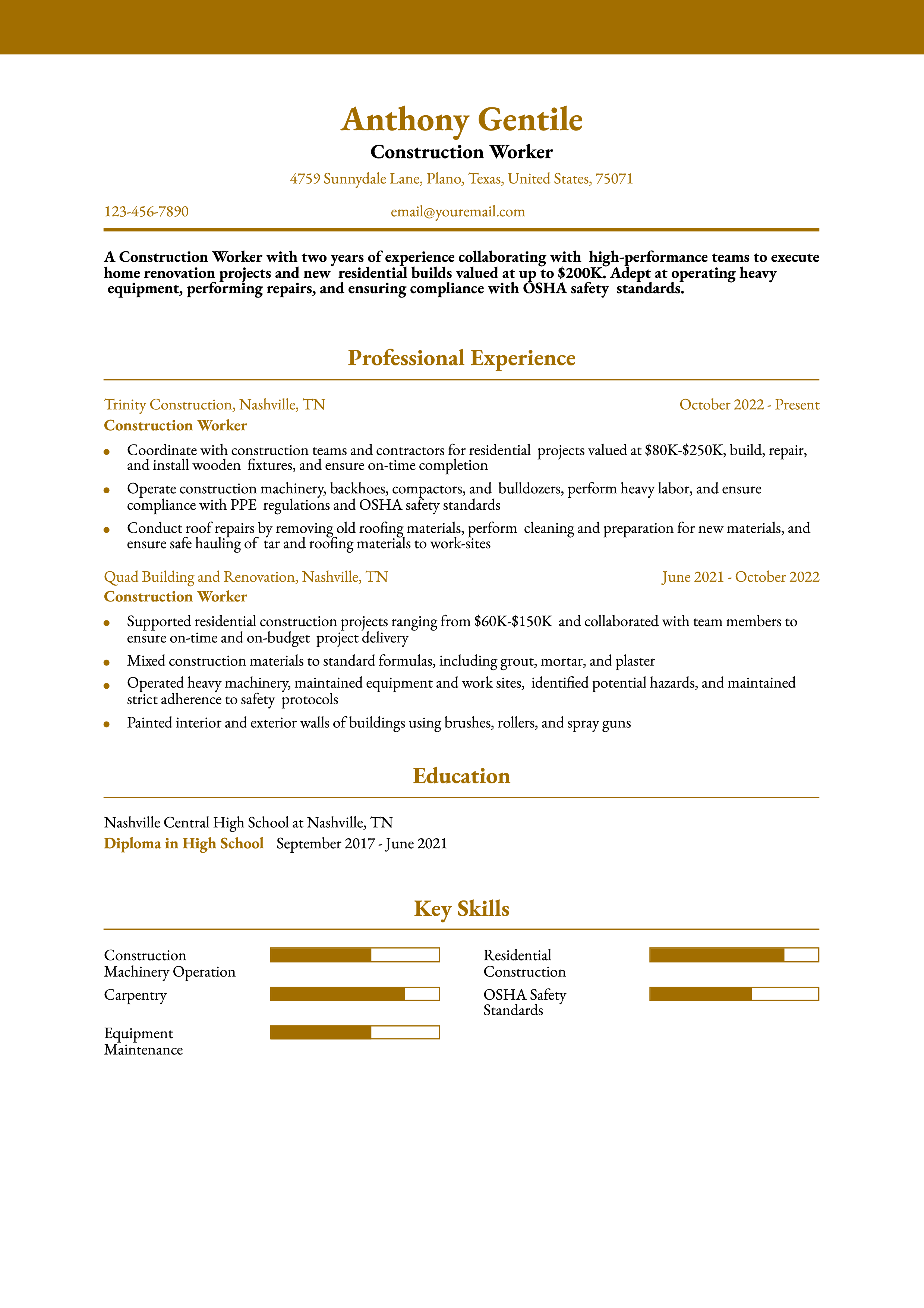Construction Worker Resume Examples and Templates for 2024 ...