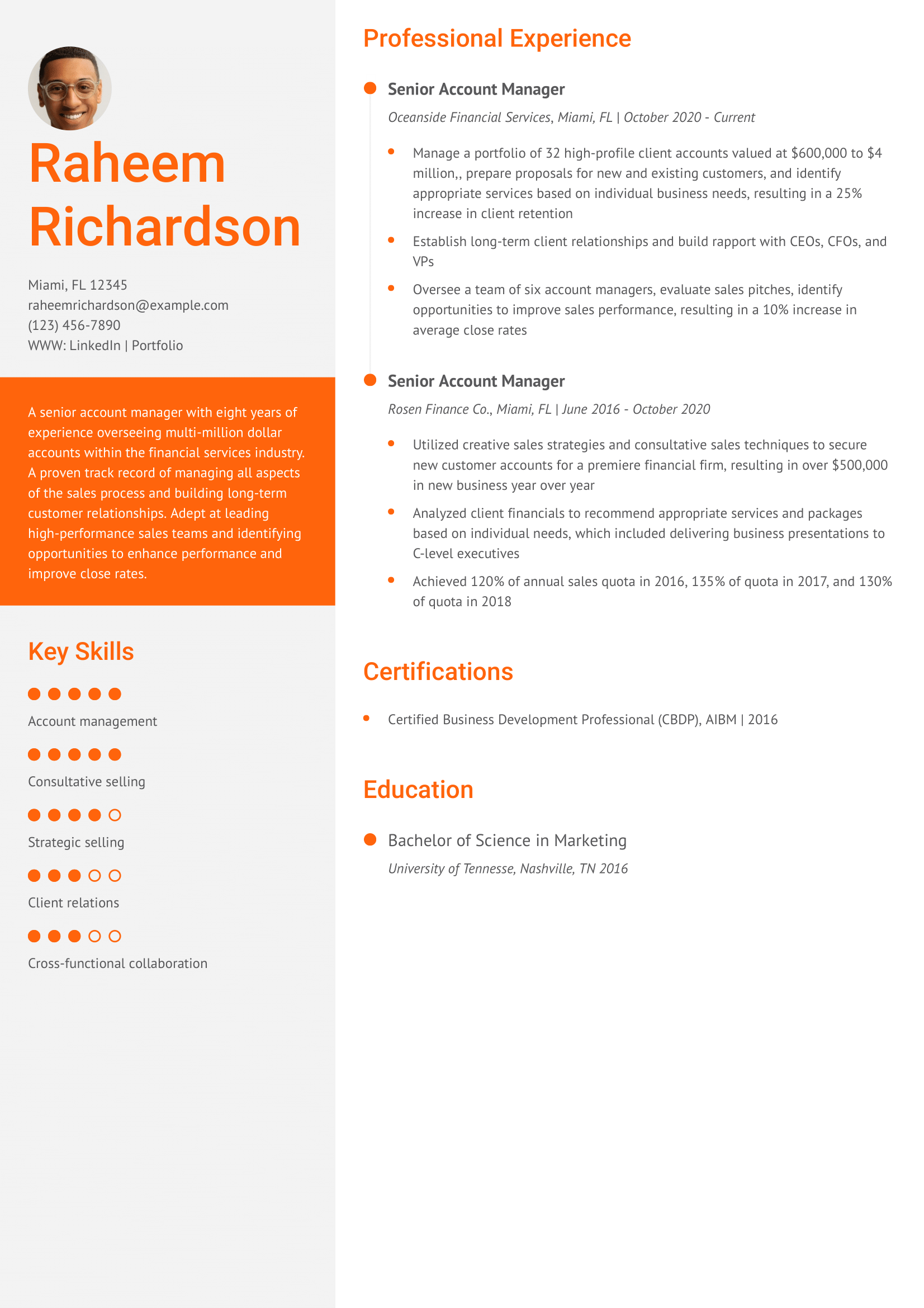 10 Account Manager Resume Examples and Templates for 2025 ...