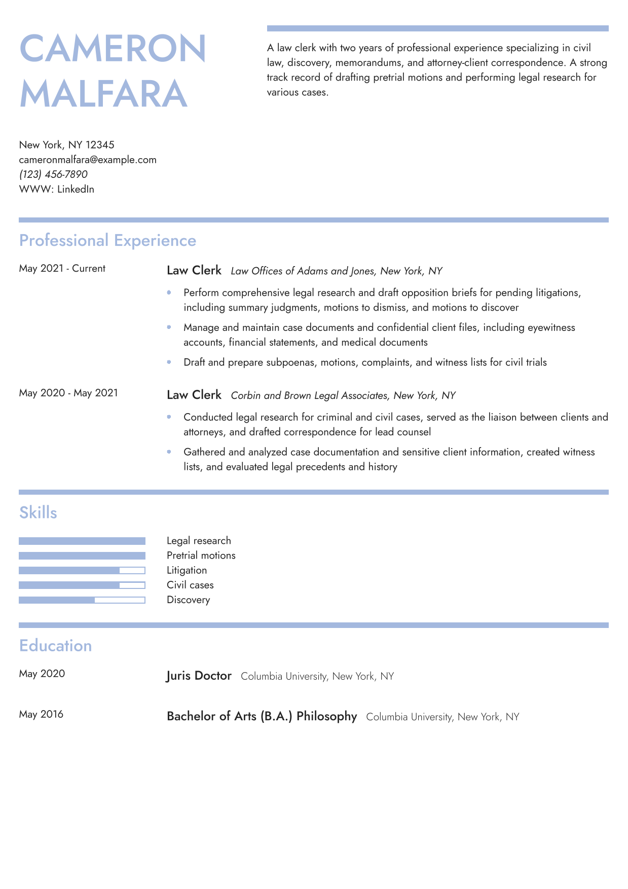 Attorney Resume Examples and Templates for 2024 - ResumeBuilder.com