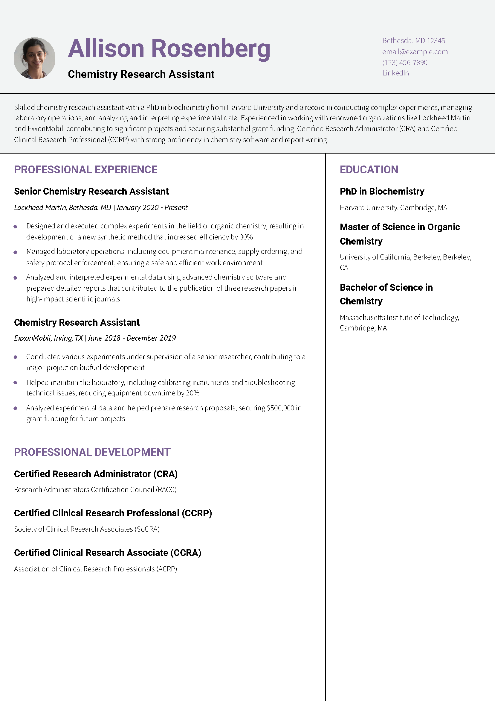Research Assistant Resume Examples and Templates for 2024 ...