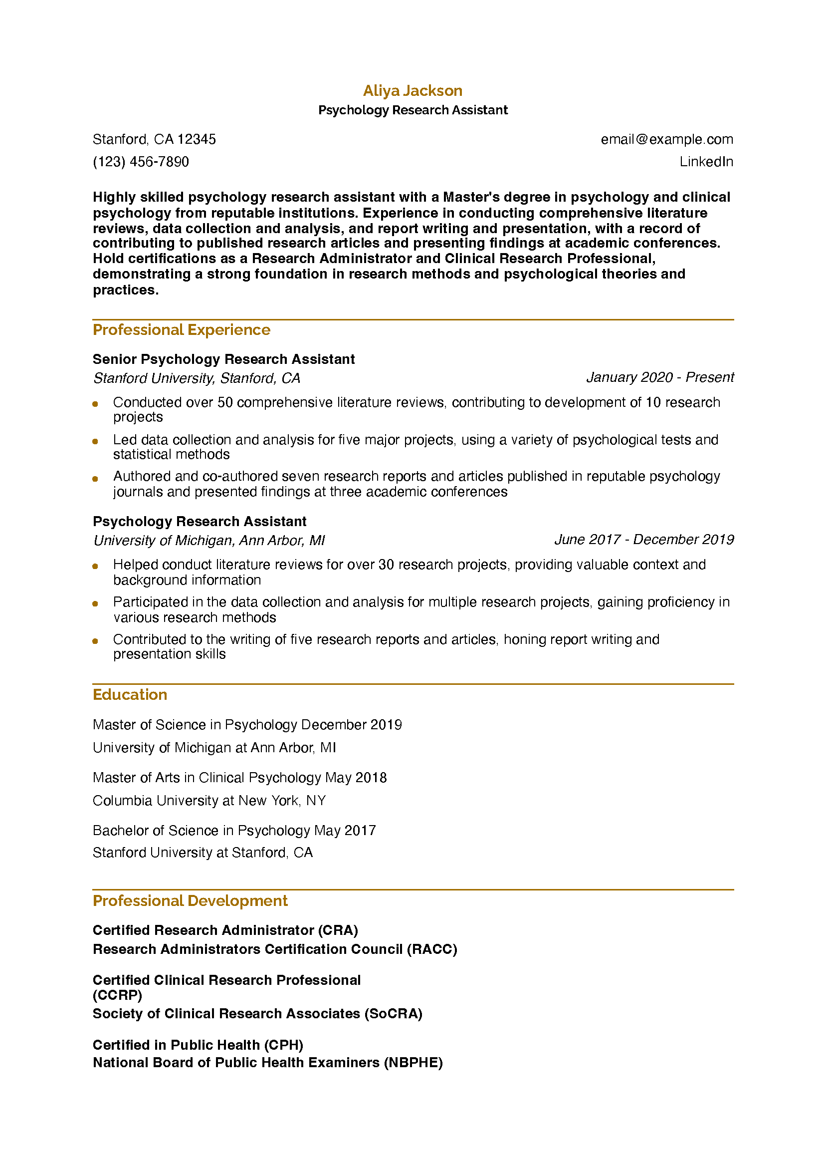 Research Assistant Resume Examples and Templates for 2024 ...