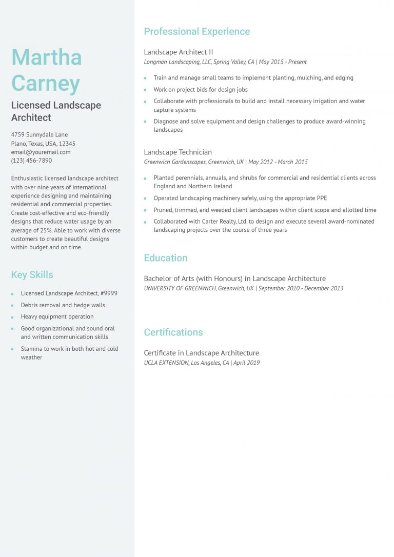 Landscape Worker Resume Examples and Templates for 2025 - ResumeBuilder.com