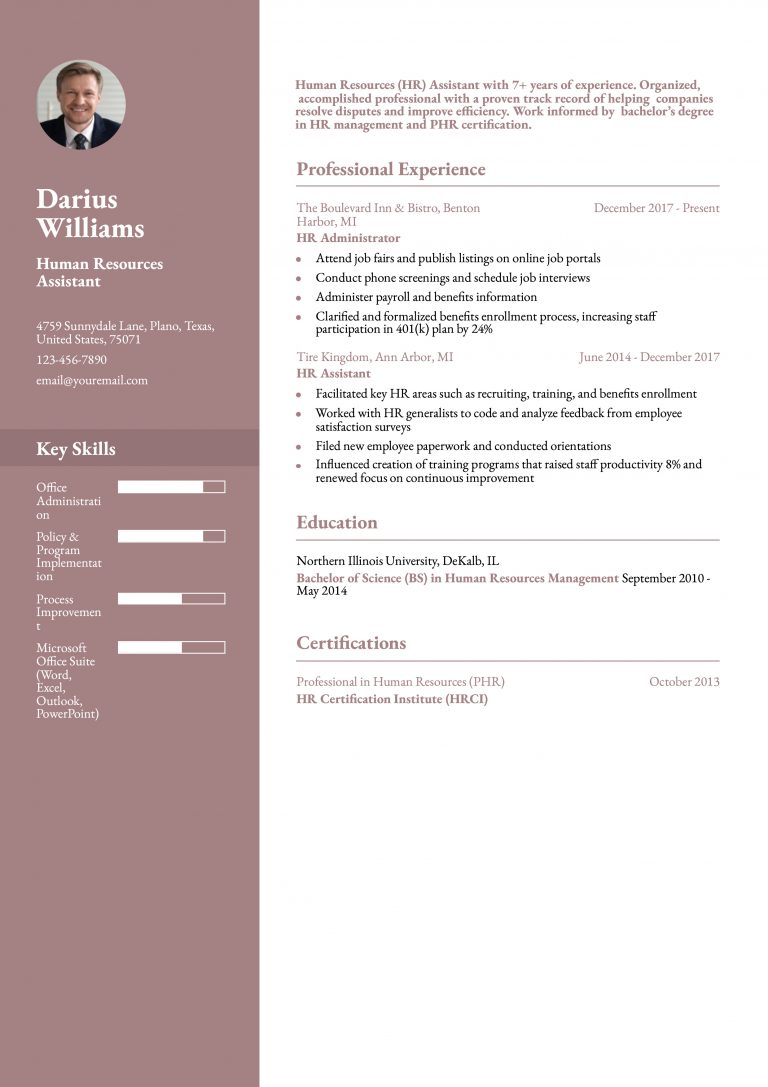 21 Human Resources Assistant Resume Examples and Templates for 2025 ...
