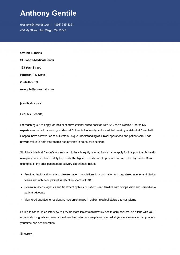 Graduate Nurse Cover Letter Examples Australia - Infoupdate.org