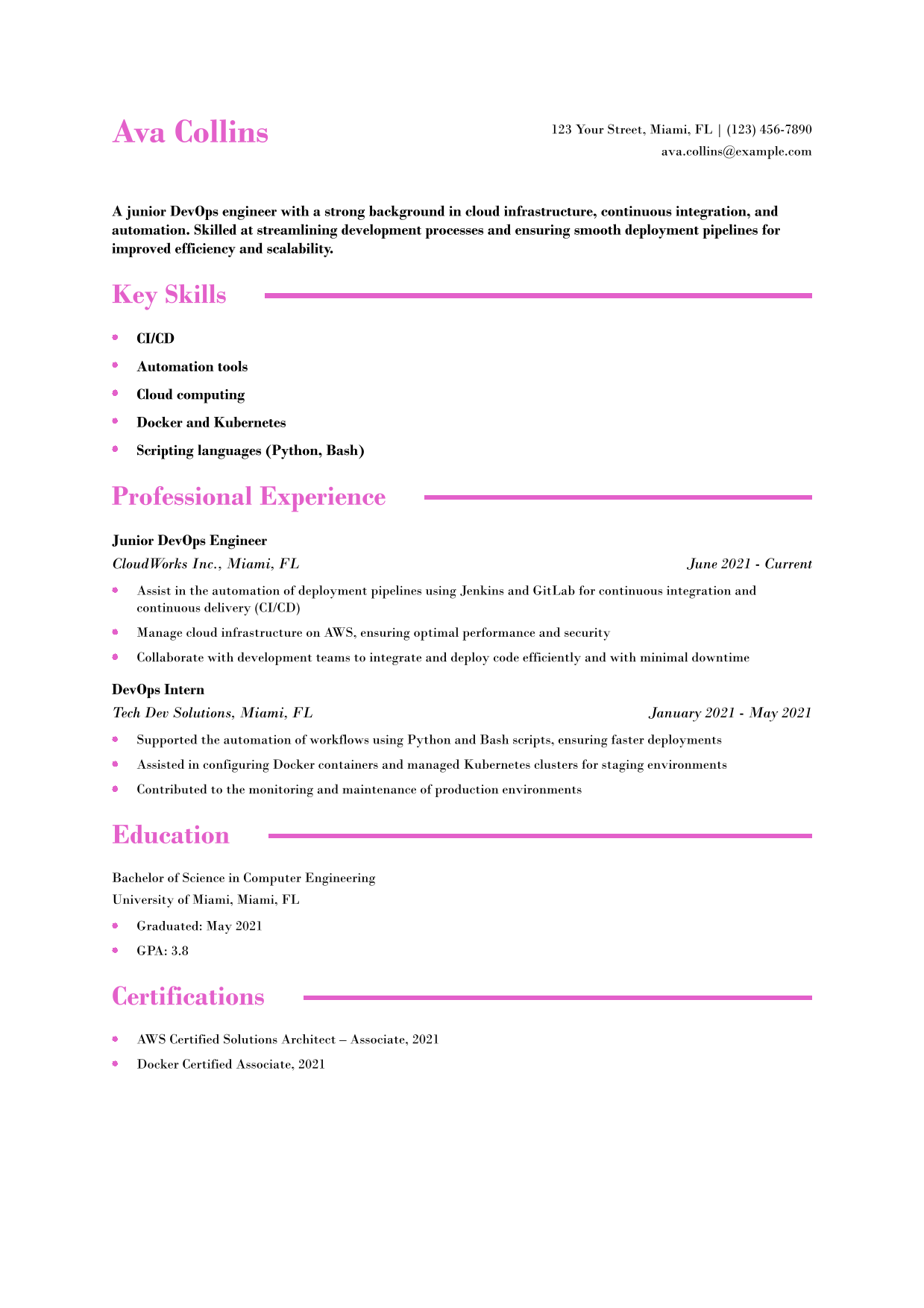 Entry-Level Information Technology Resume Examples and Templates for ...